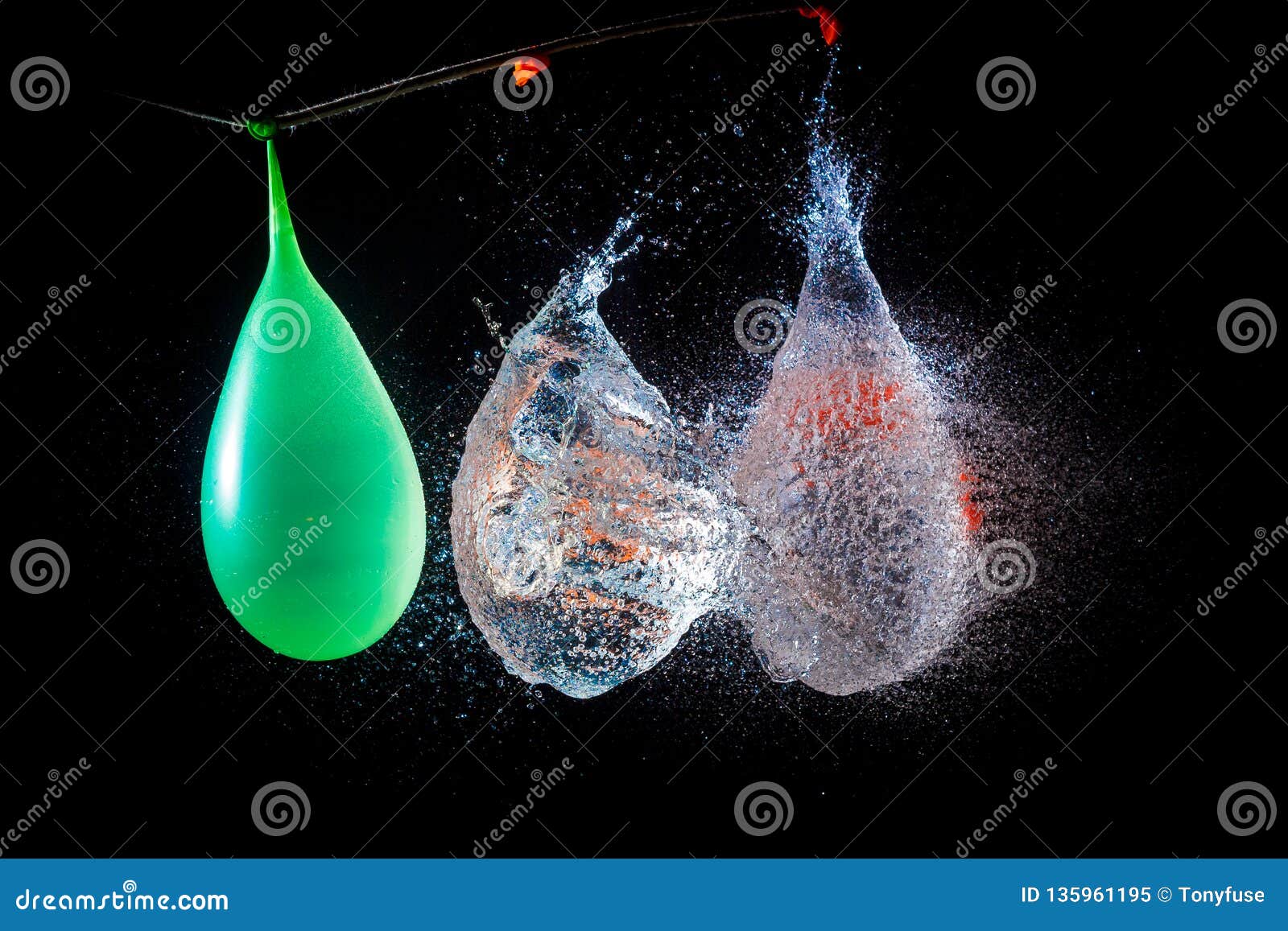 Amazing Explosion of Isolated Water Balloon Stock Image - Image of cold ...