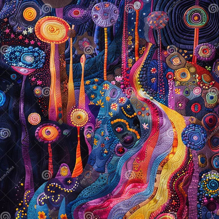 Amazing Fabric Paintings Made Using the Patchwork Technique. National ...