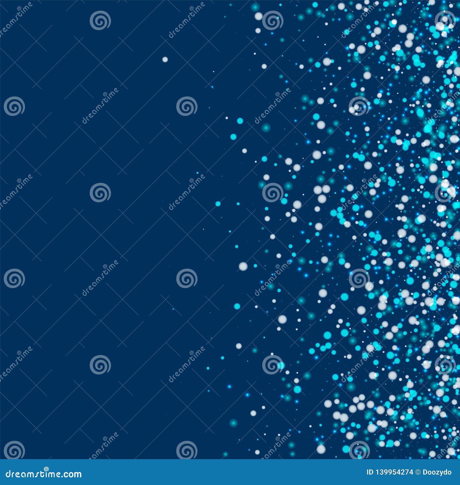 Amazing Falling Snow. Scatter Right Gradient Stock Illustration ...