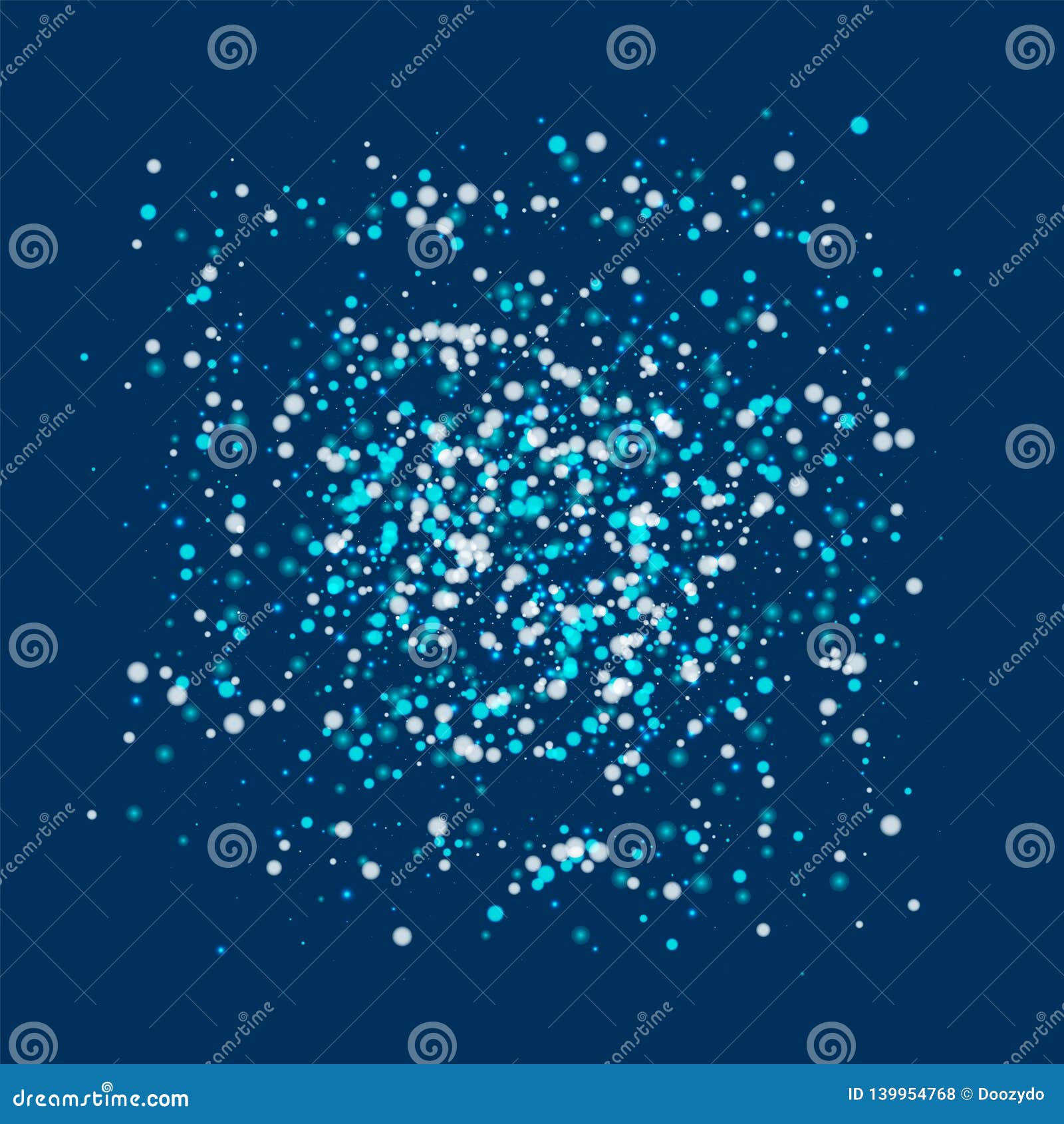 Amazing Falling Snow. Square Shape with Amazing Stock Illustration ...