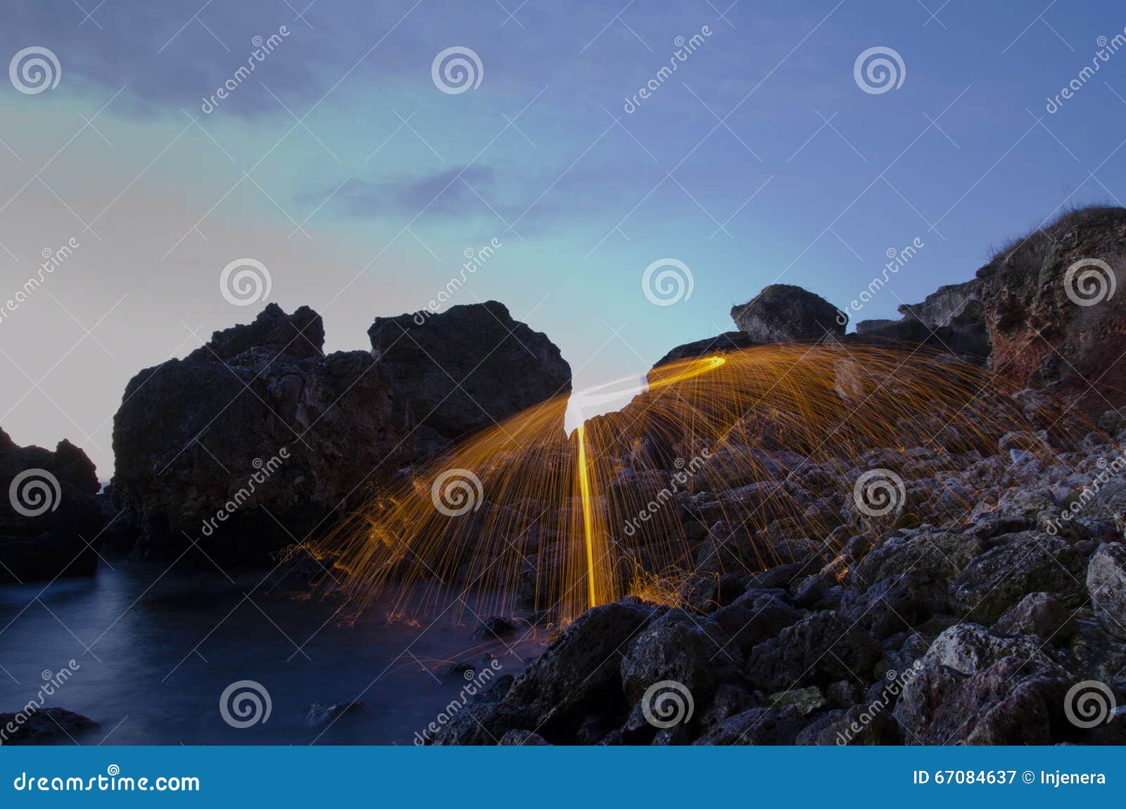 Amazing Fire Light Painting Stock Image - Image of flame, graffiti ...