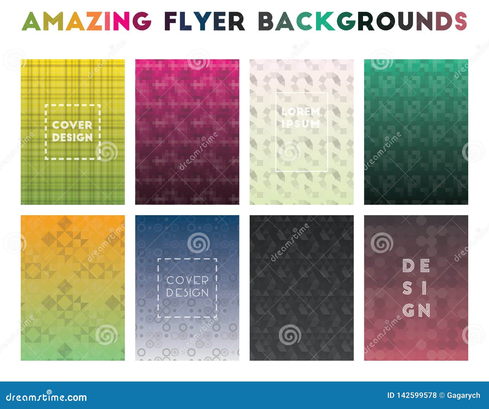 Amazing Flyer Backgrounds. stock vector. Illustration of modern - 142599578