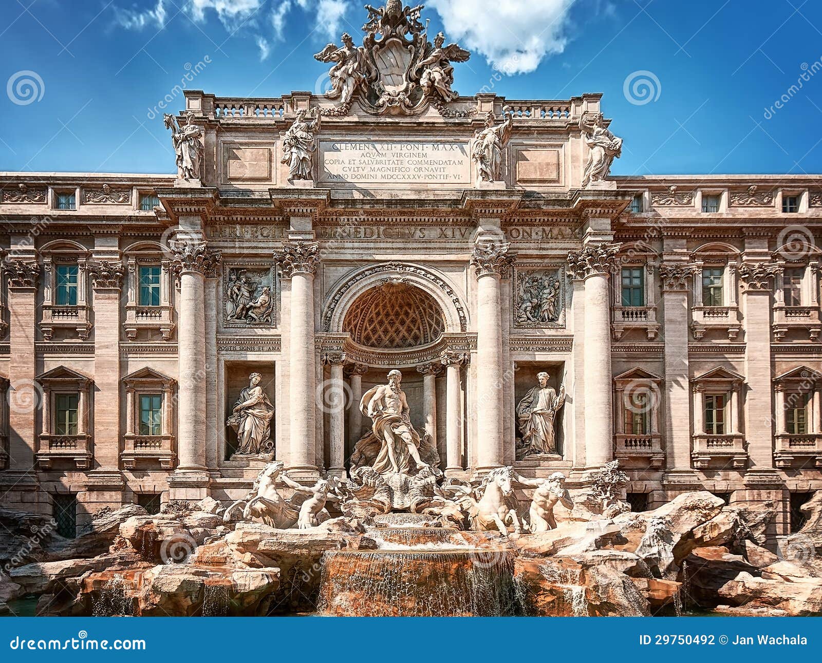 Fountain in Rome stock photo. Image of marble, fountain - 29750492