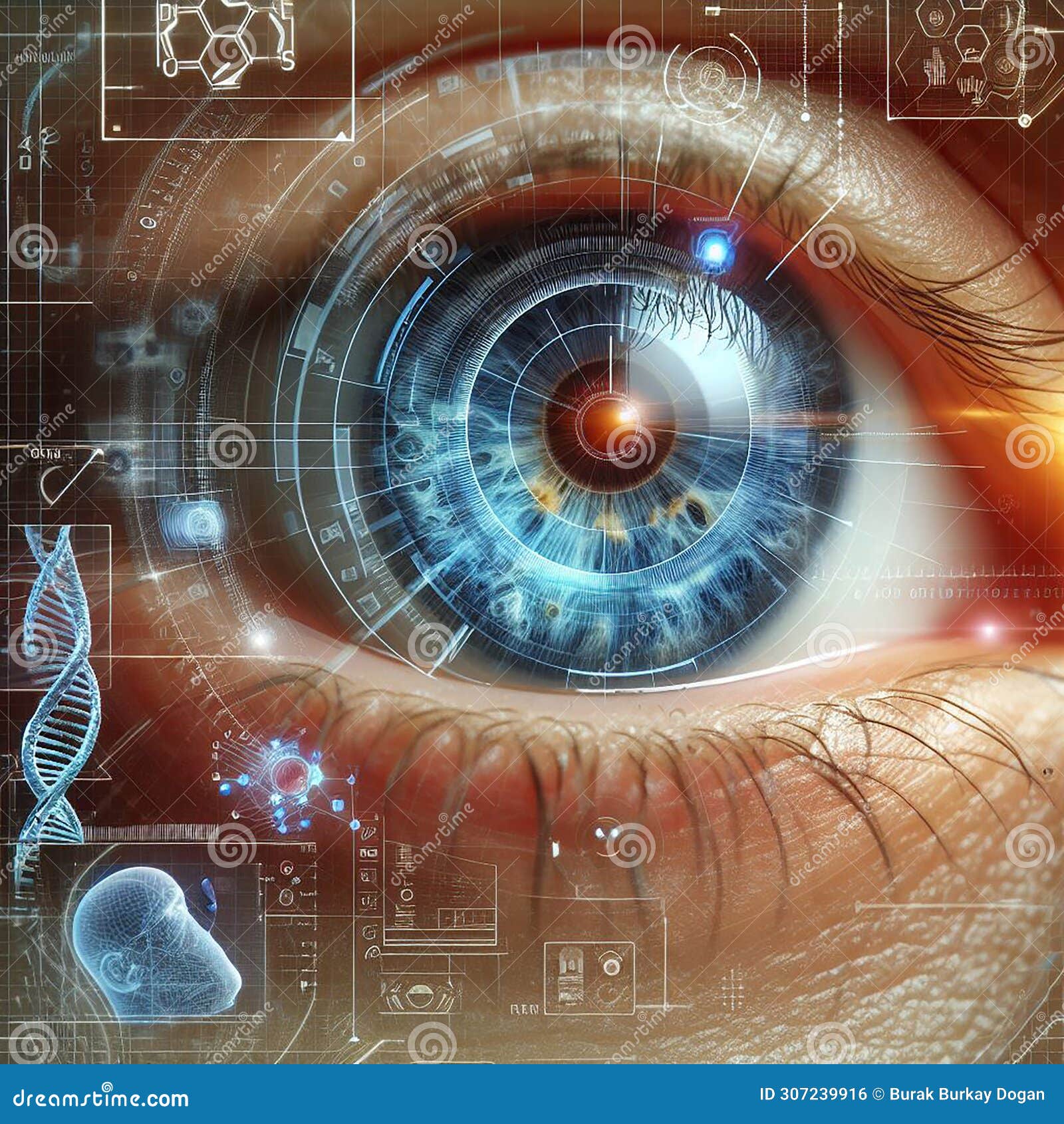 Amazing Futuristic Organs with High Technology Stock Illustration ...