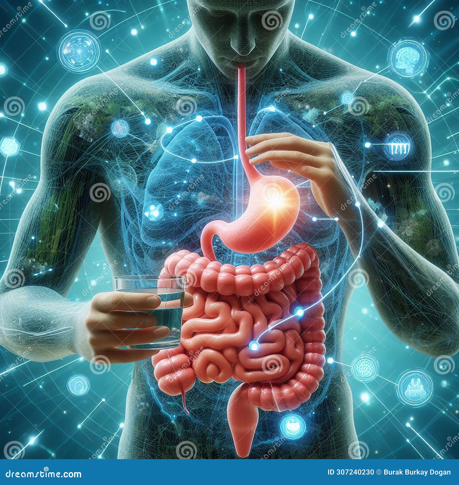 Amazing Futuristic Organs with High Technology Stock Illustration ...