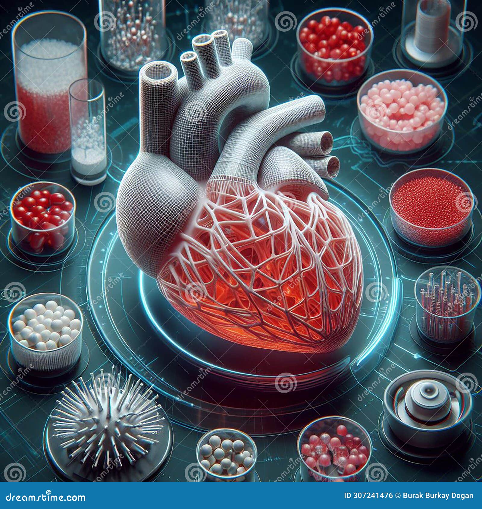 Amazing Futuristic Organs with High Technology Stock Illustration ...