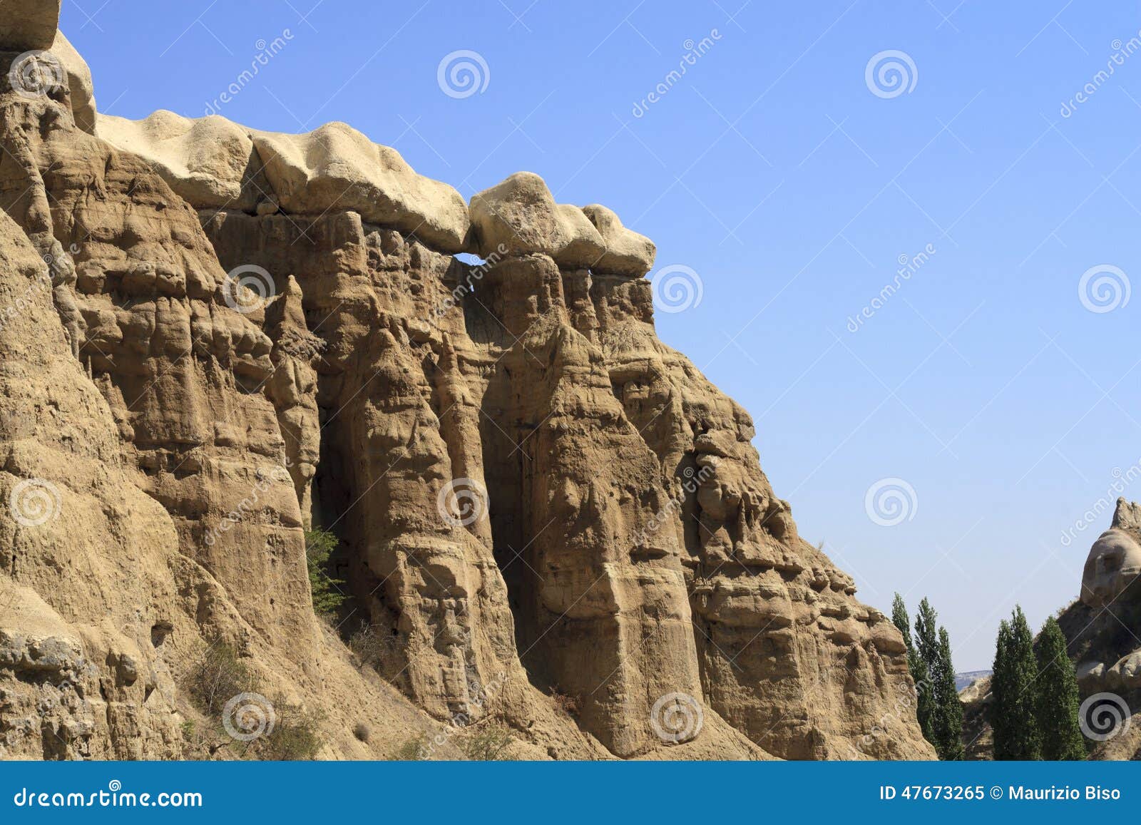Amazing Geological Features in Cappadocia Stock Image - Image of ...