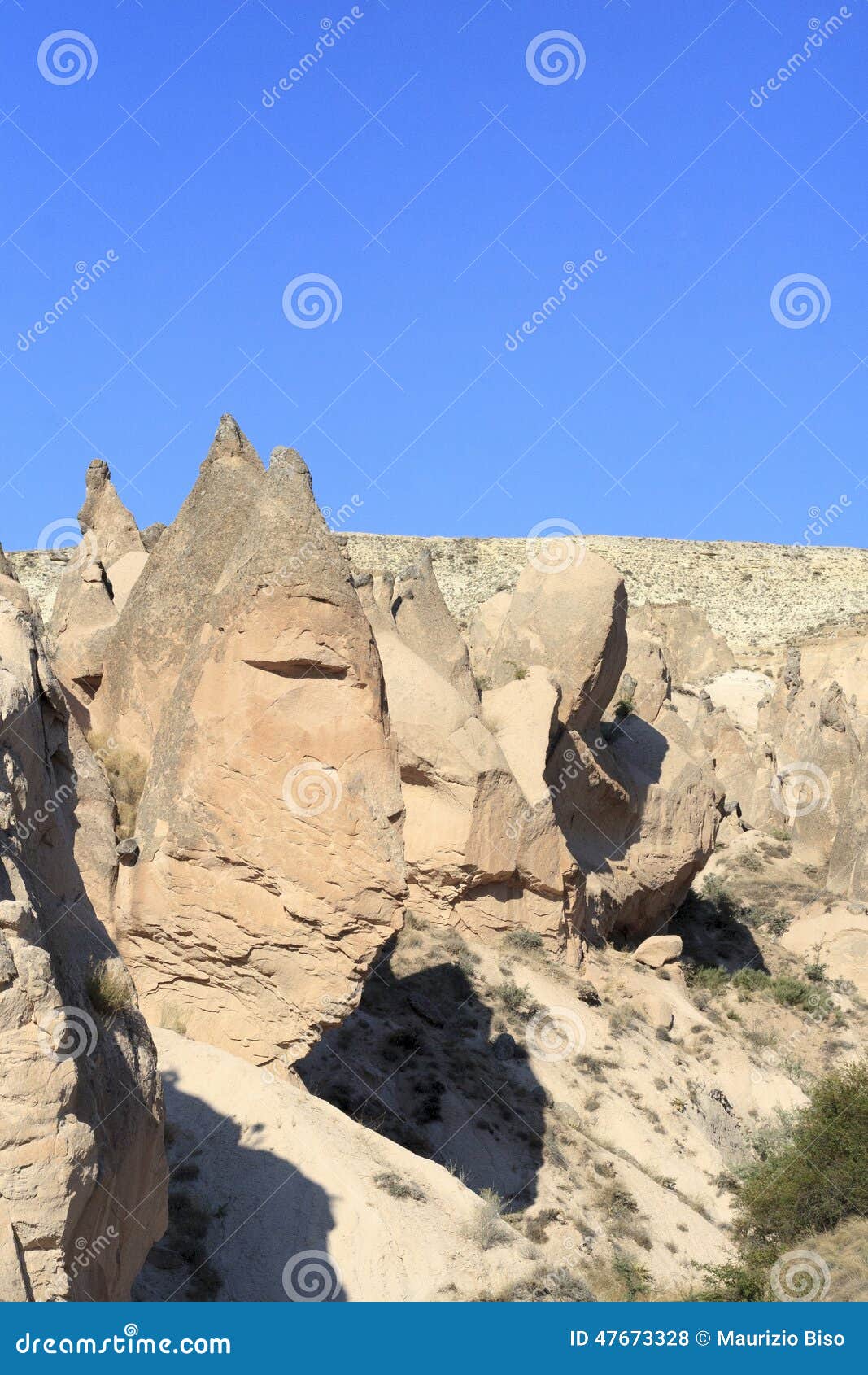 Amazing Geological Features in Cappadocia Stock Photo - Image of ...