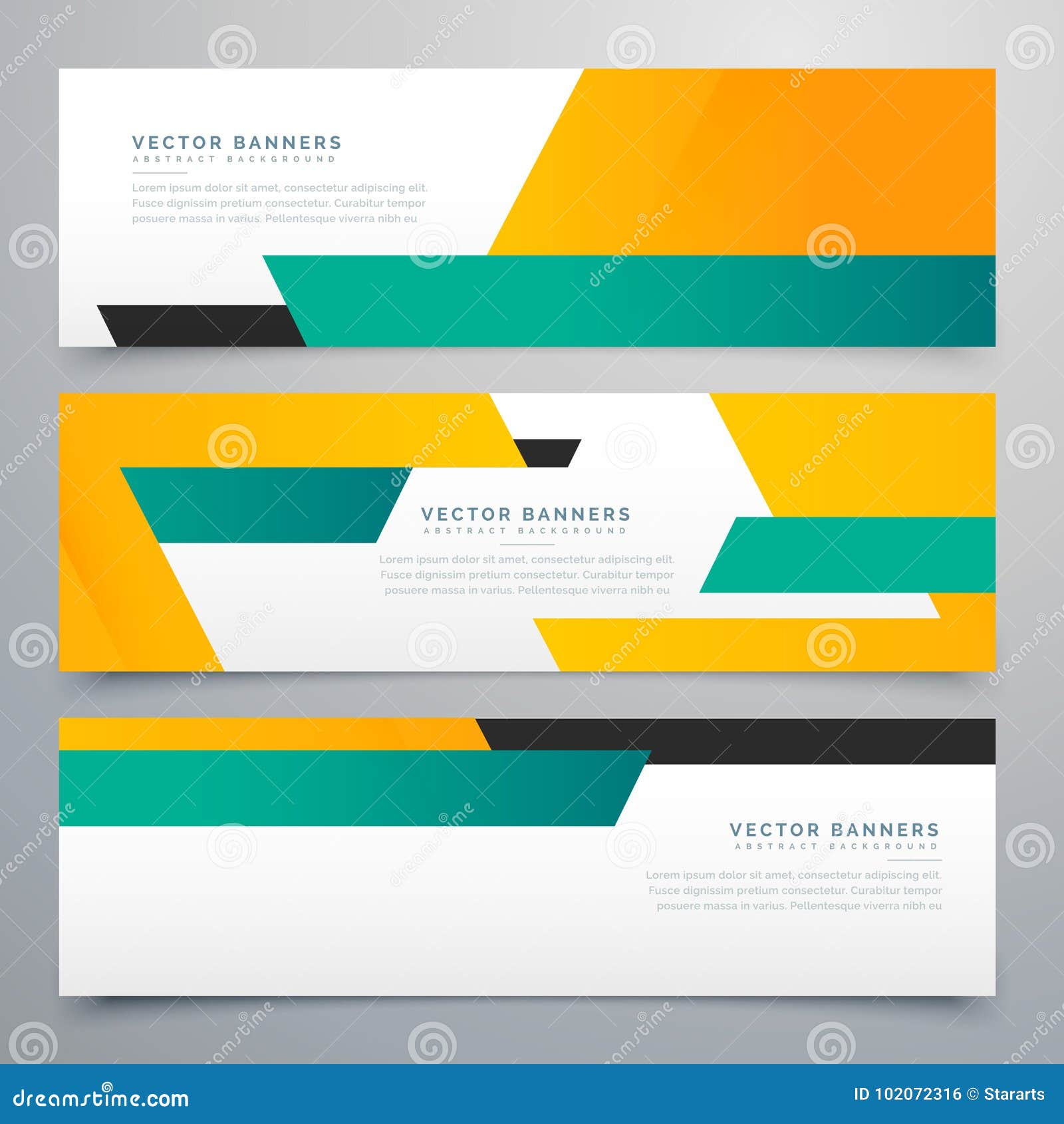 Amazing Geometric Banners and Headers Collection Stock Vector ...