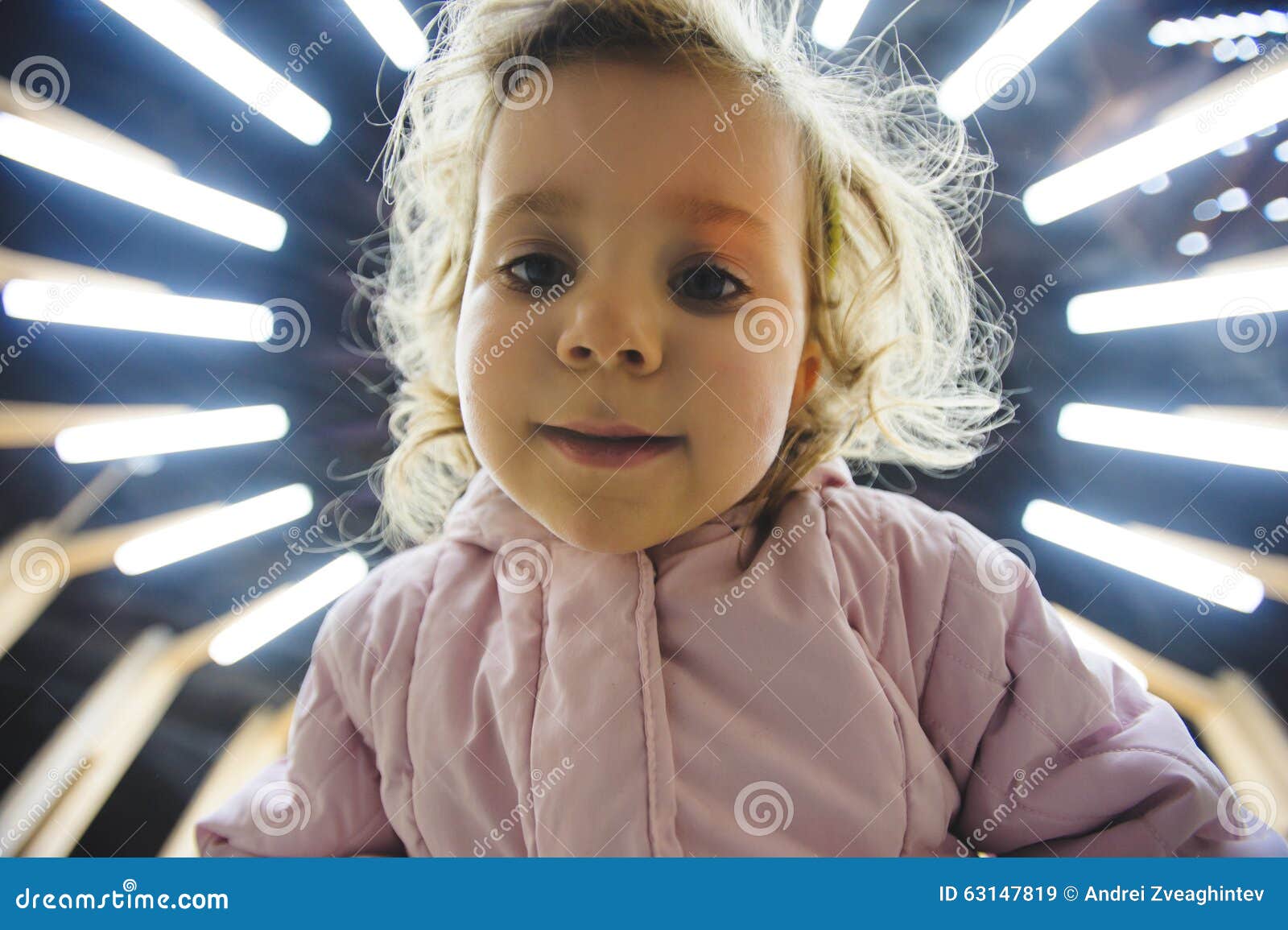 Amazing Girl in Lights stock image. Image of family, childhood - 63147819