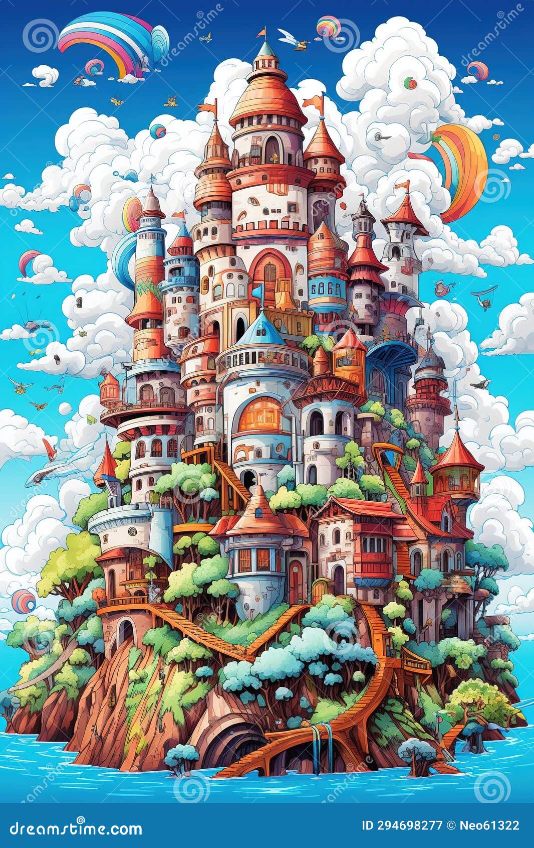 Amazing the Tower of Babel Intricate Complex Generative AI Stock ...