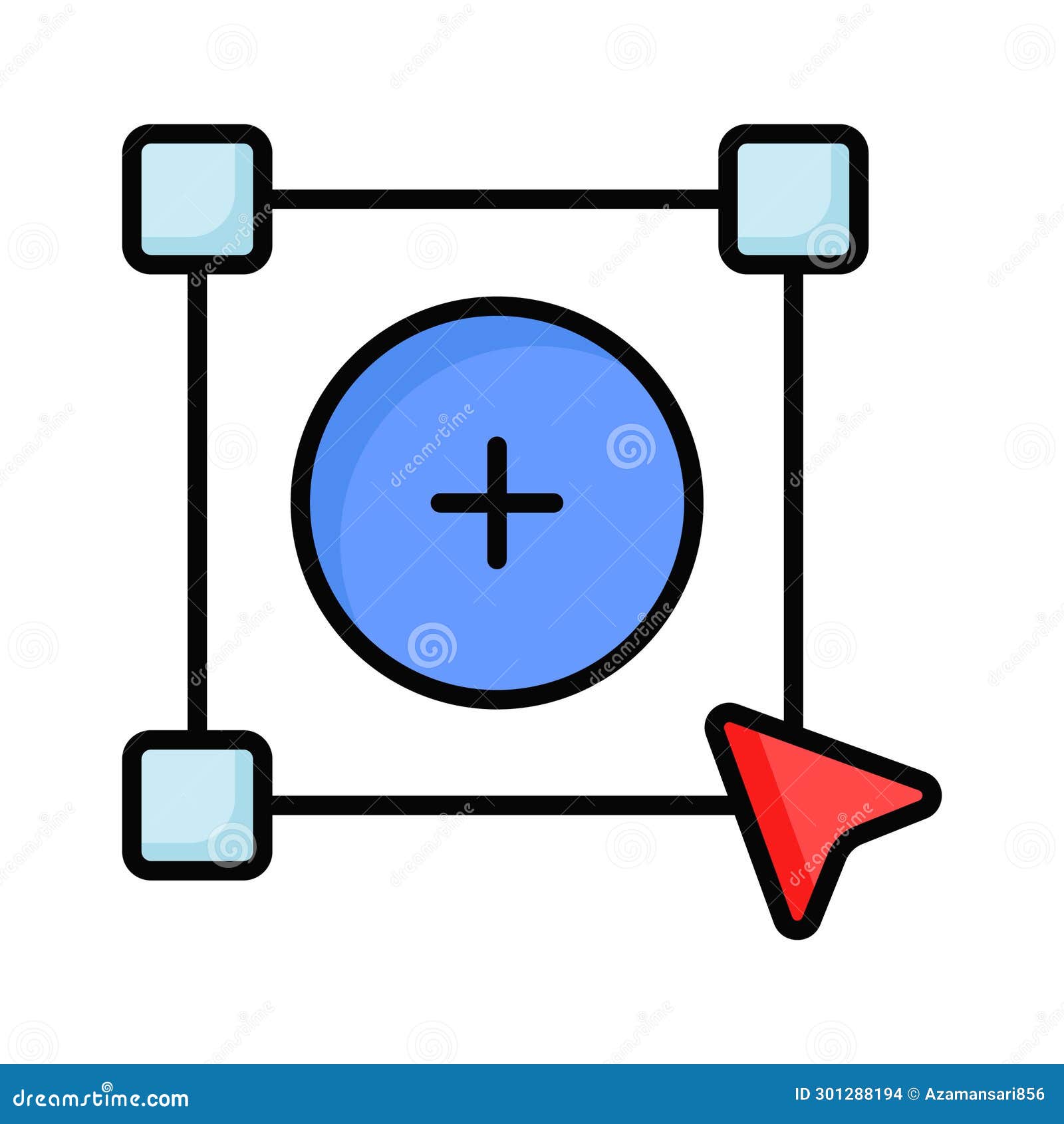An Amazing Icon of Add Button in Modern Design Style Stock Vector ...