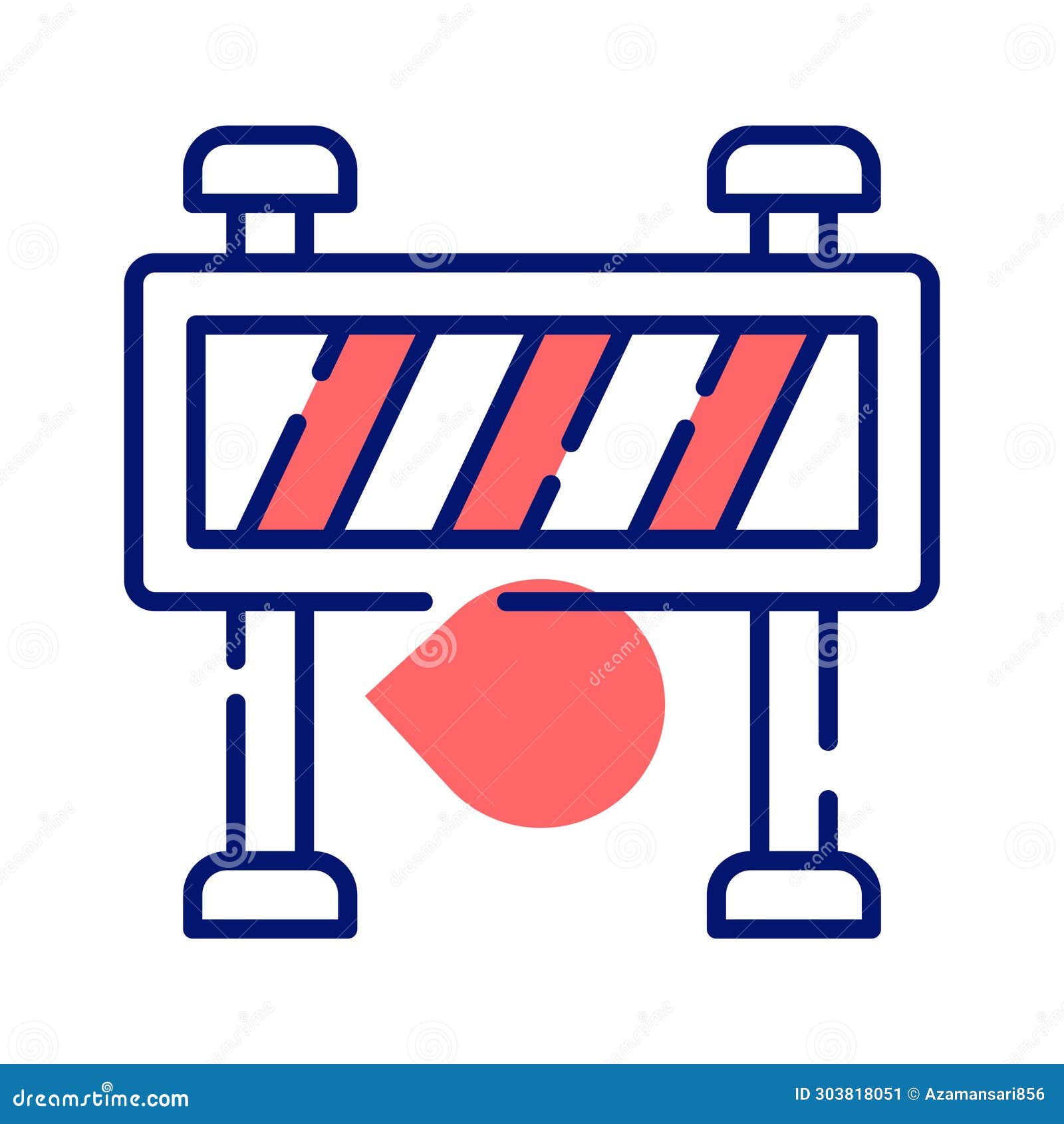An Amazing Icon of Construction Barrier, Roadblock Vector Design Stock ...
