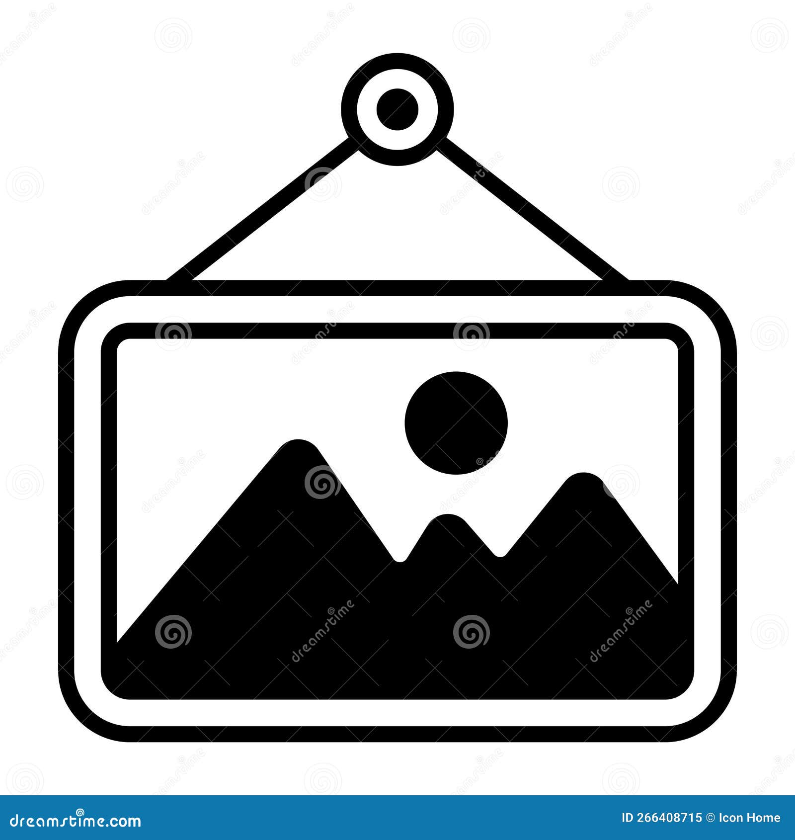 An Amazing Icon of Hanging Landscape Scenery, Editable Vector Stock ...