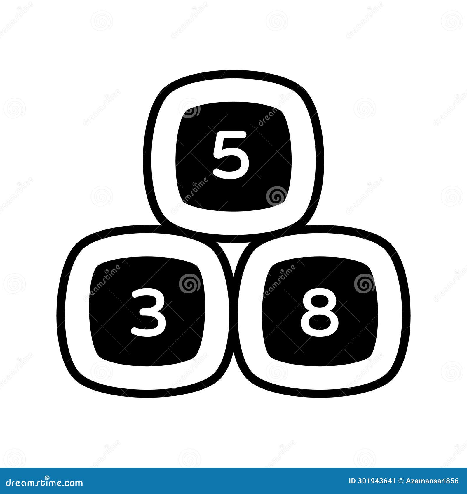 An Amazing Icon of Numeric Blocks in Modern Design Style, Ready To Use ...