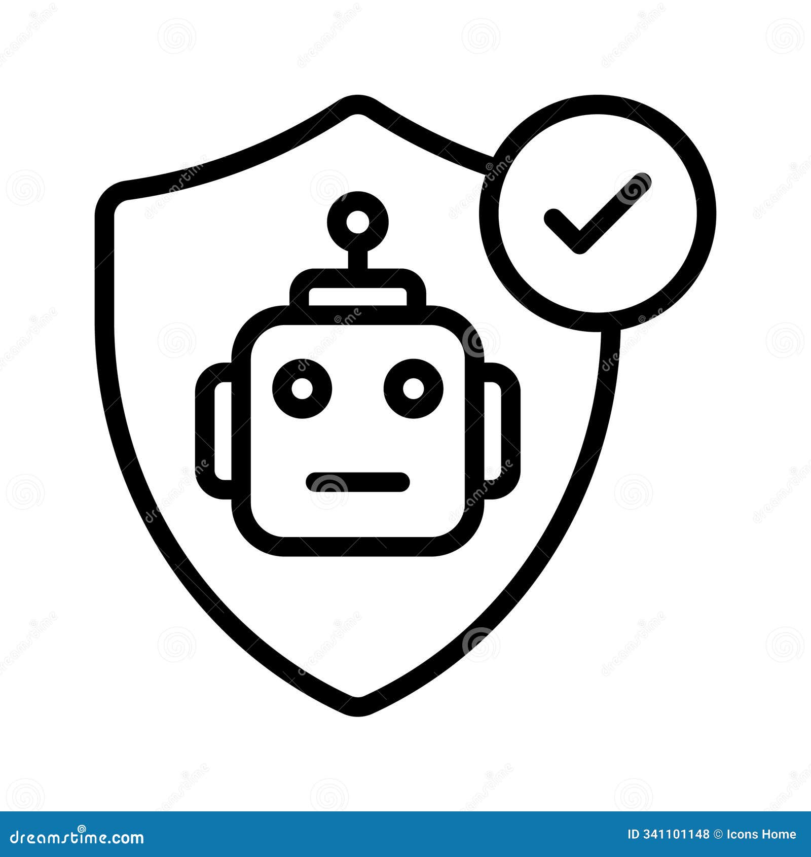 An Amazing Icon of Robot Security in Modern Style Stock Vector ...