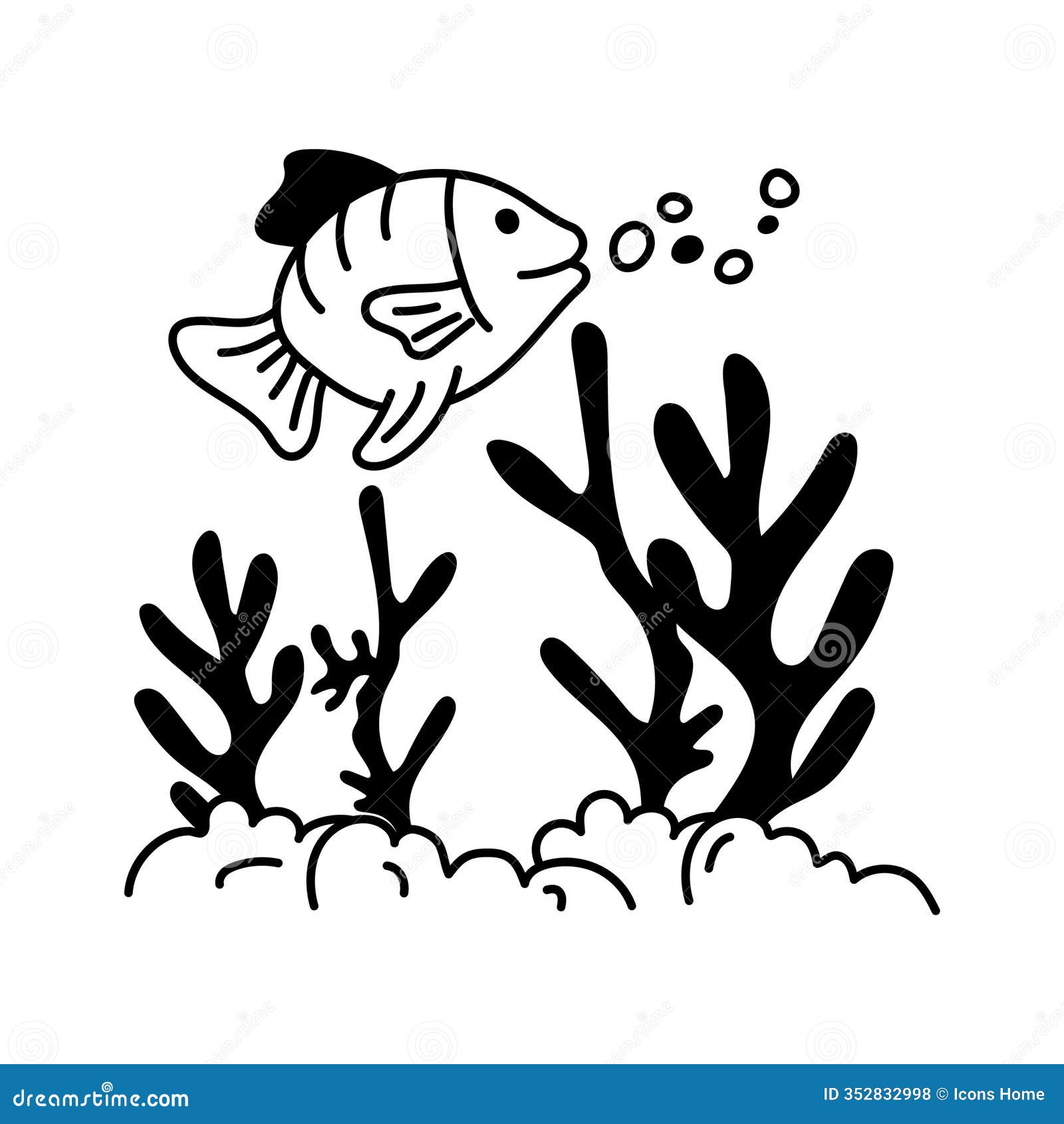 Underwater View Of A Dense Algal Bloom, Featuring A Mix Of Vibrant ...