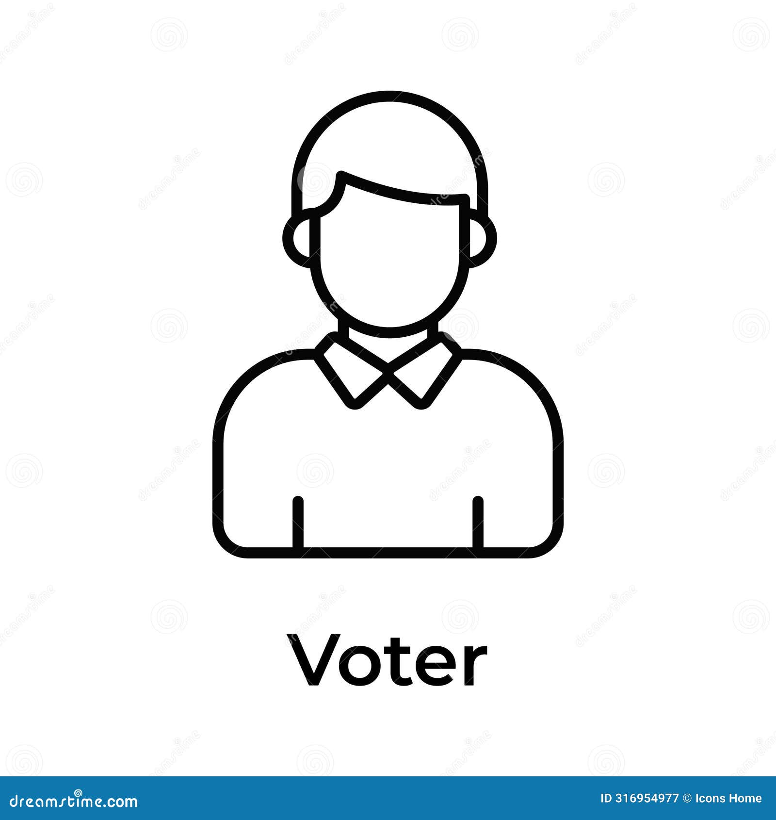 An Amazing Icon of Voter Avatar in Editable Design Style Stock Vector ...