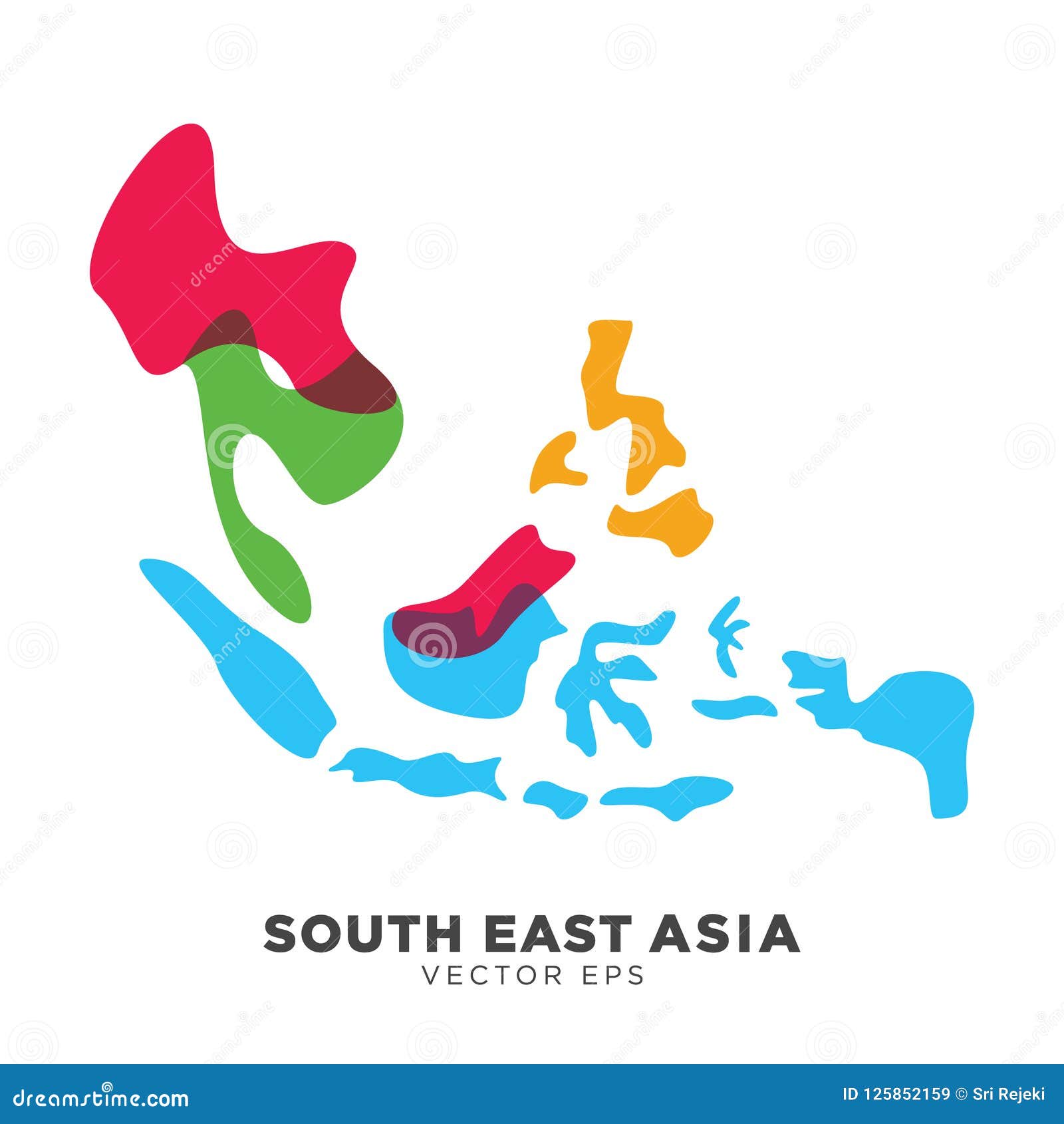 Creative South East Asia Map Vector, Vector Eps 10 Stock Vector ...