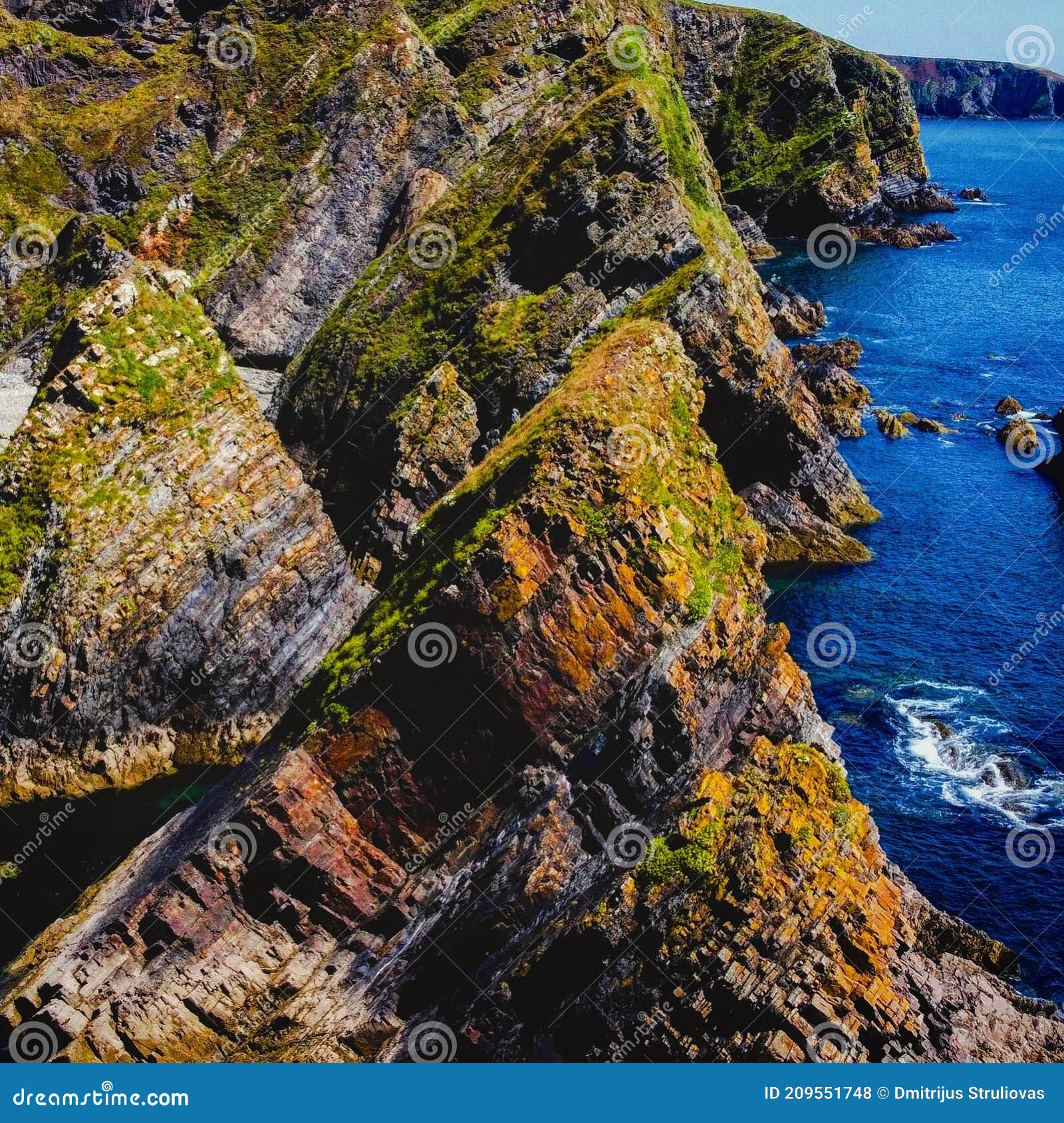 Amazing Irish Coastline Rocks Stock Photo - Image of geology, rock ...
