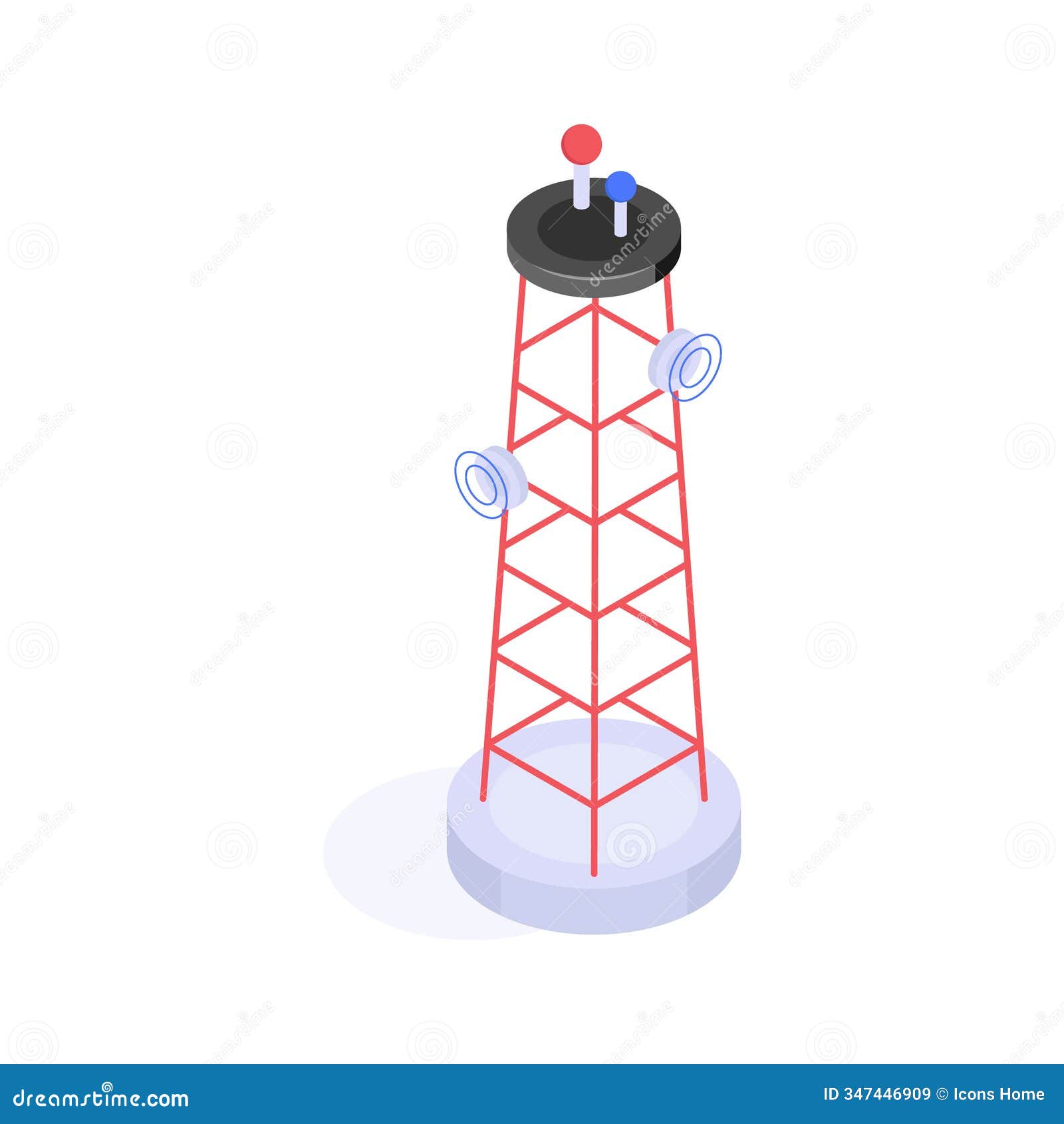 5G Signal Tower With The Text Word 5G Attach To The 6g Communication ...