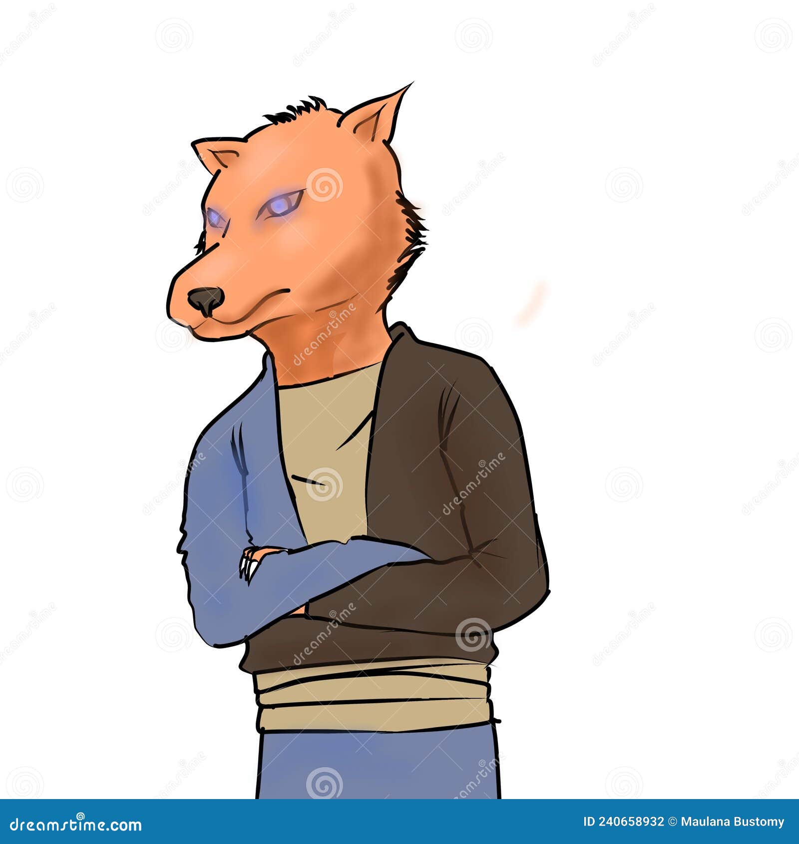 Amazing Karate Wolf Able for Wallpaper Stock Illustration ...