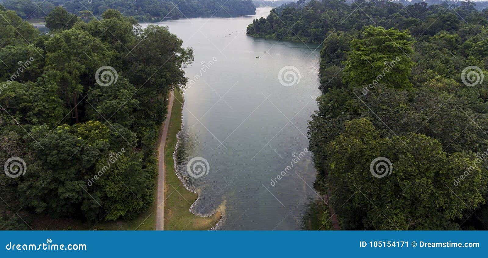 Amazing Lake Seen from Above Stock Image - Image of summer ...