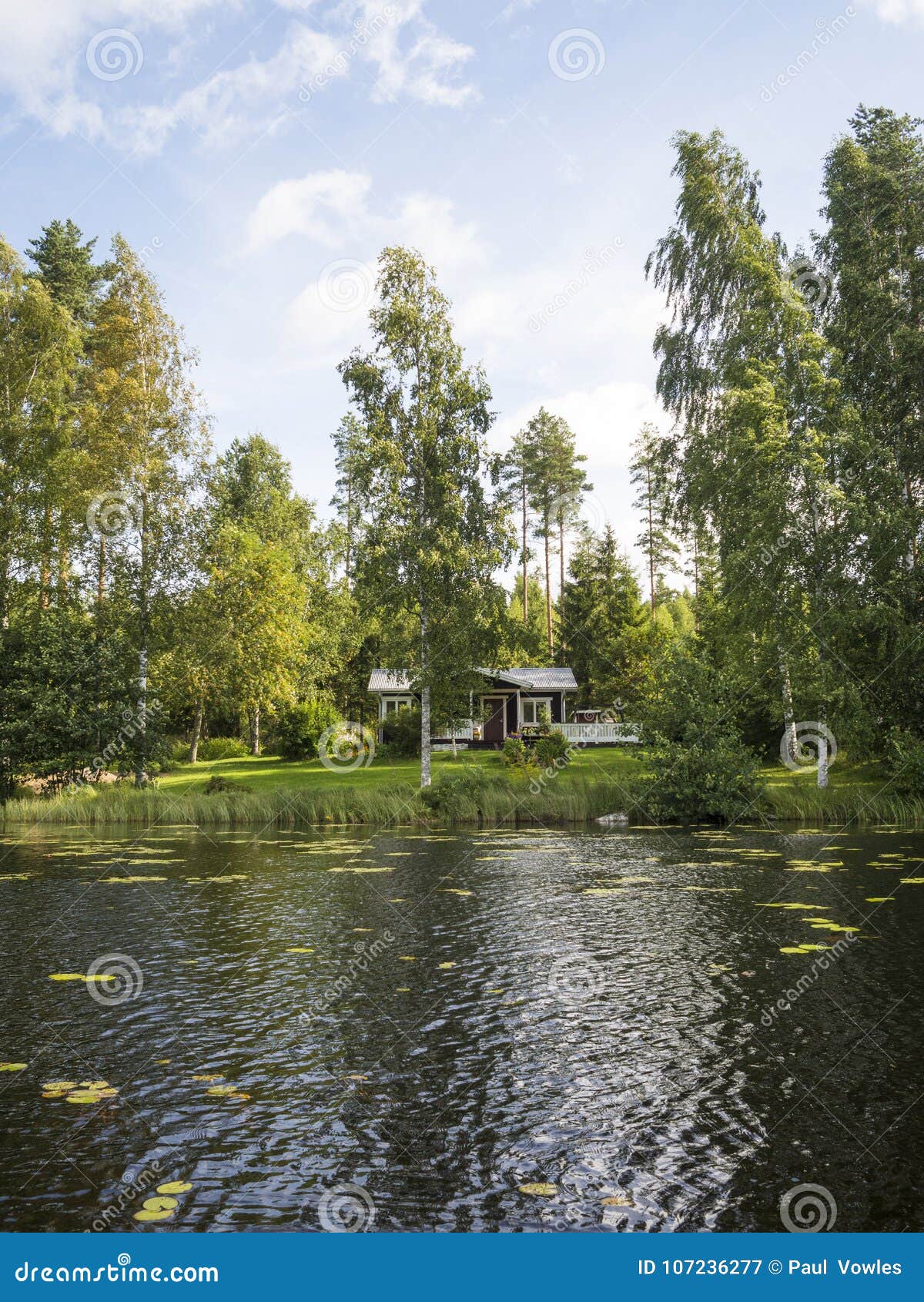 Amazing Lakeside Shack - Finland Stock Image - Image of lusi ...