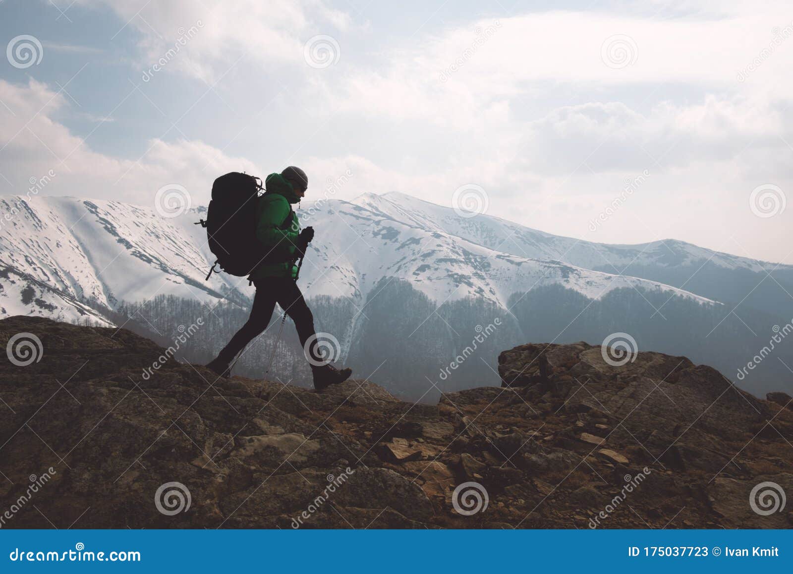 Amazing Landscape with Snowy Mountains Range Stock Image - Image of ...