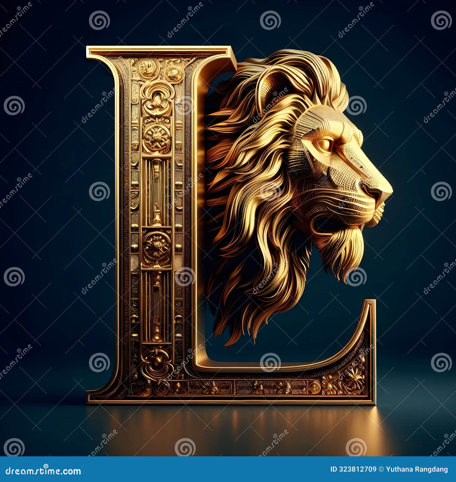 Amazing Letter L with in Gold. Stock Illustration - Illustration of ...