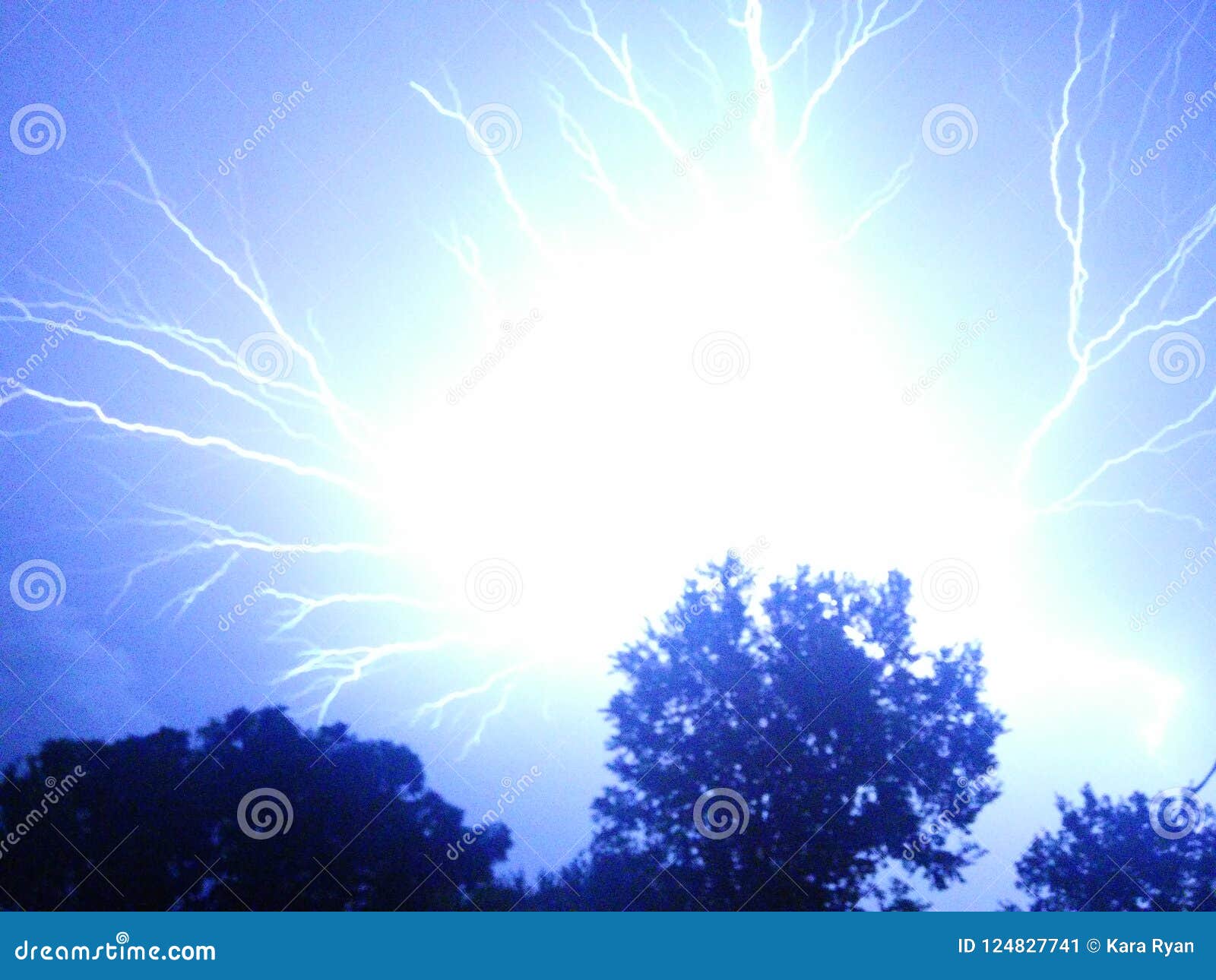 Amazing Lightning Strike/ Shocking Stock Image - Image of skies ...