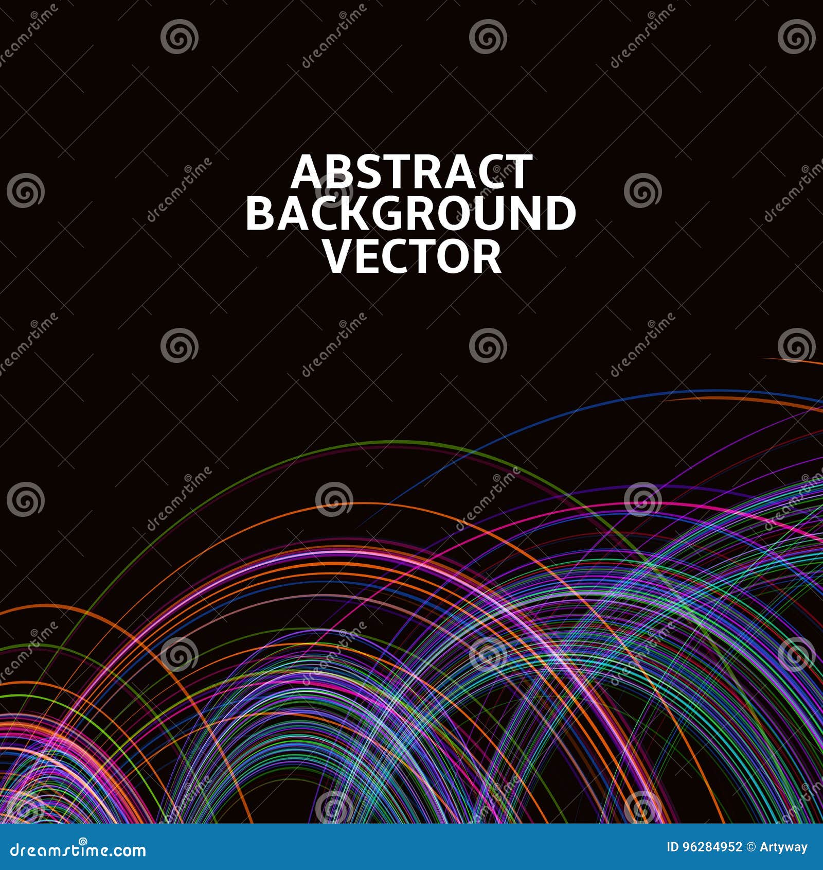 Amazing Linear Thread, Abstract Vector Black Background Template ...