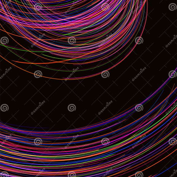 Amazing Linear Thread, Abstract Vector Black Background Template ...