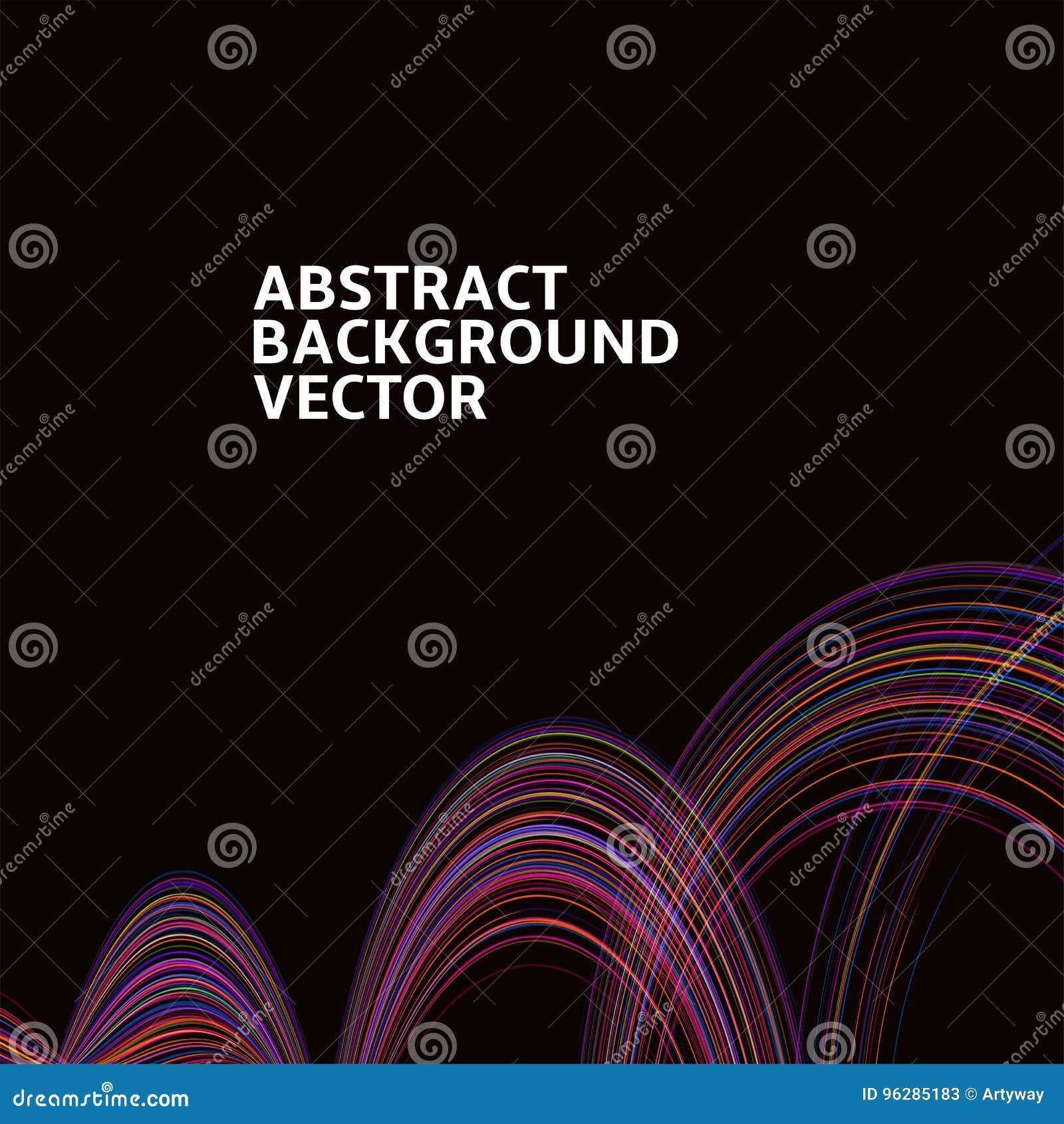 Amazing Linear Thread, Abstract Vector Black Background Template ...