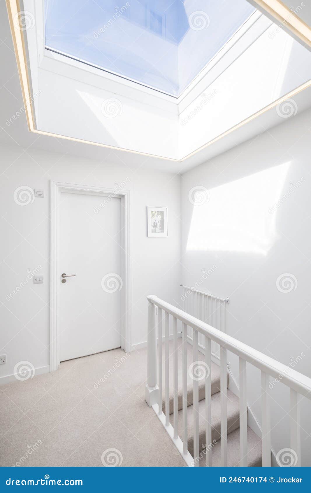 Amazing lofty skylight stock photo. Image of luxury - 246740174