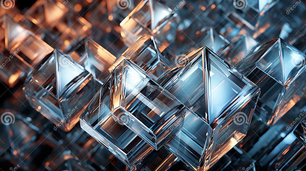 Amazing Macro Closeup of Geometric Crystal Structure. Ai Generative ...