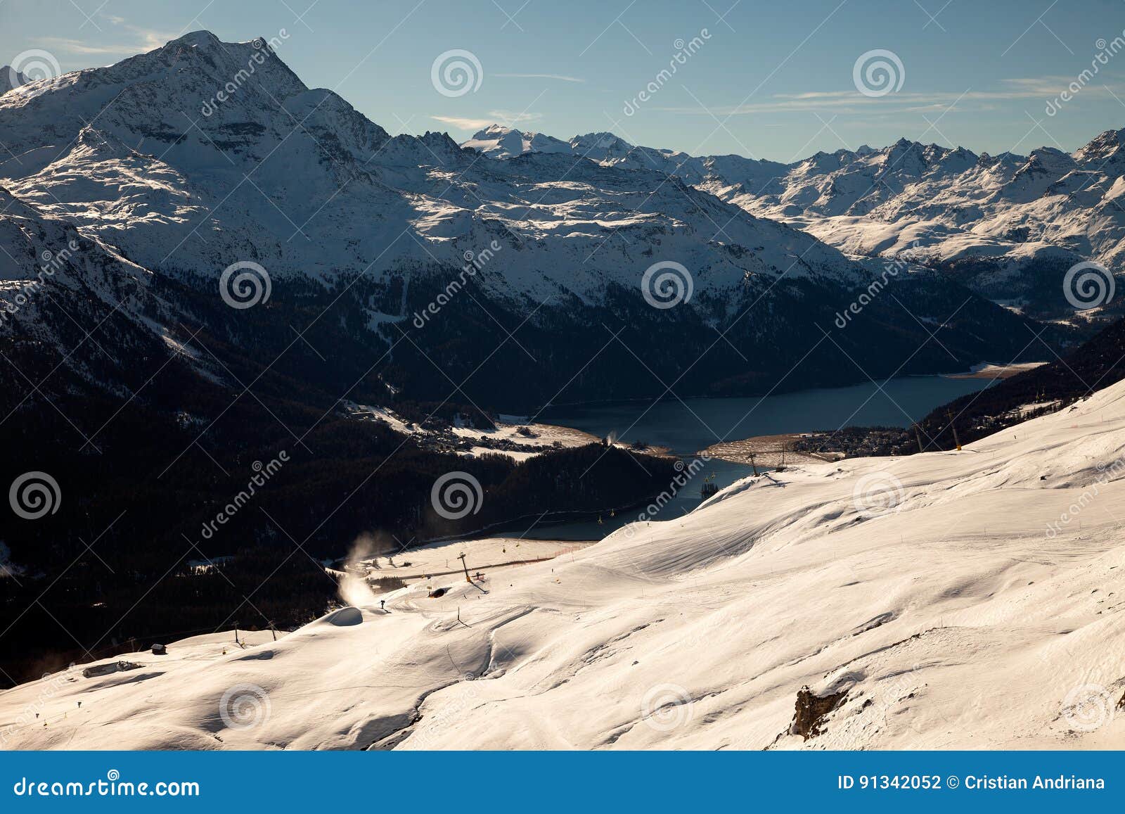 Amazing Mountain Scenery from St. Moritz, Switzerland. Stock Photo ...