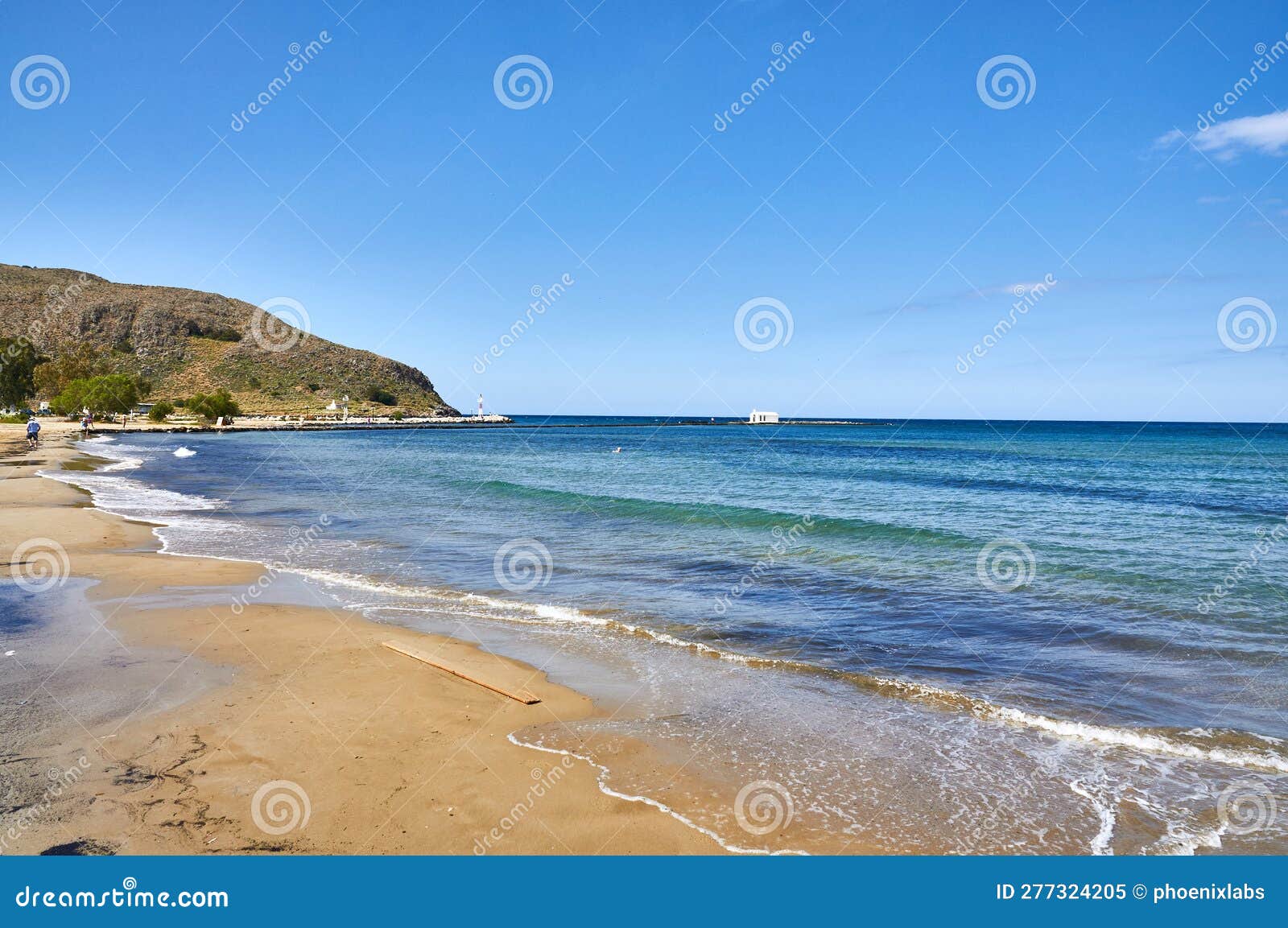 Mpali Beach in Crete, Greece Stock Image - Image of greece, building ...