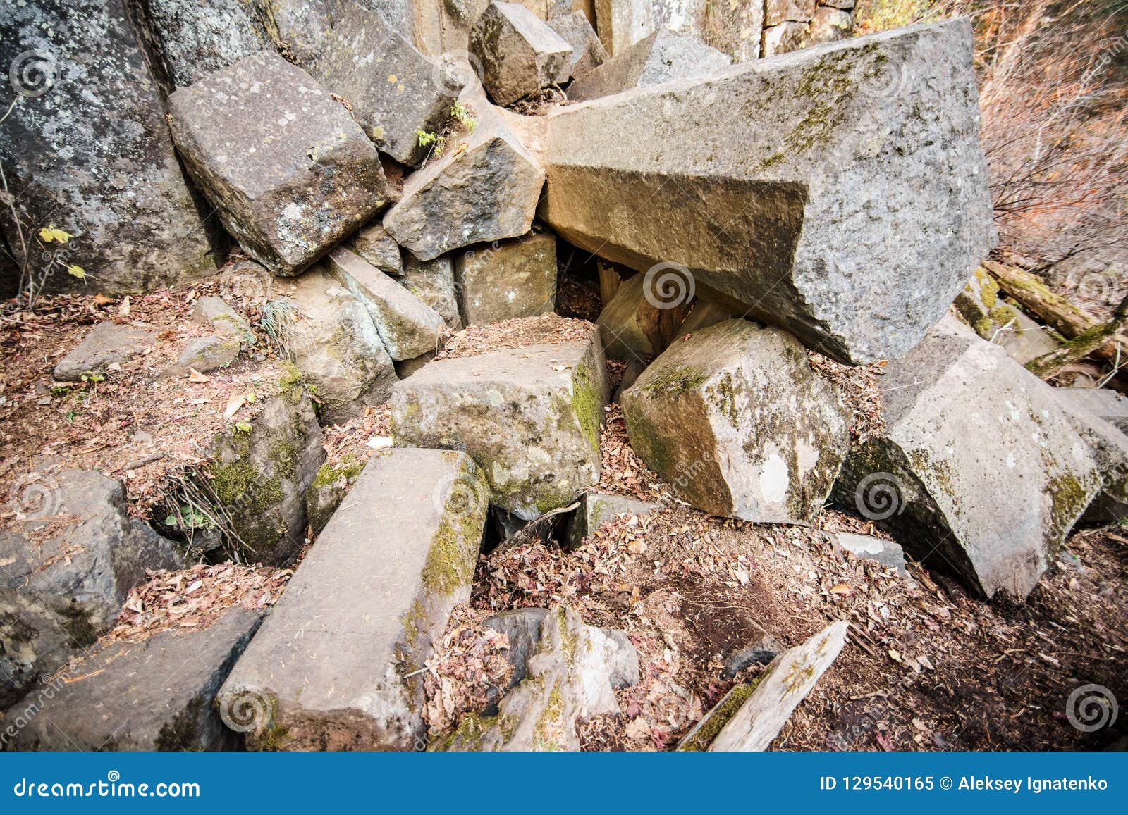 Amazing Natural Pentagonal Blocks of Stones. Stock Image - Image of ...