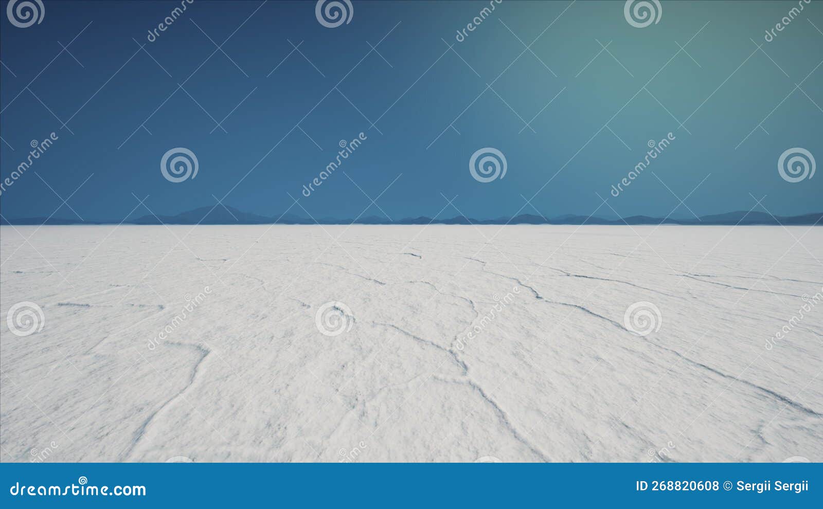 Amazing Natural Scenery of Salt Flats Stock Illustration - Illustration ...