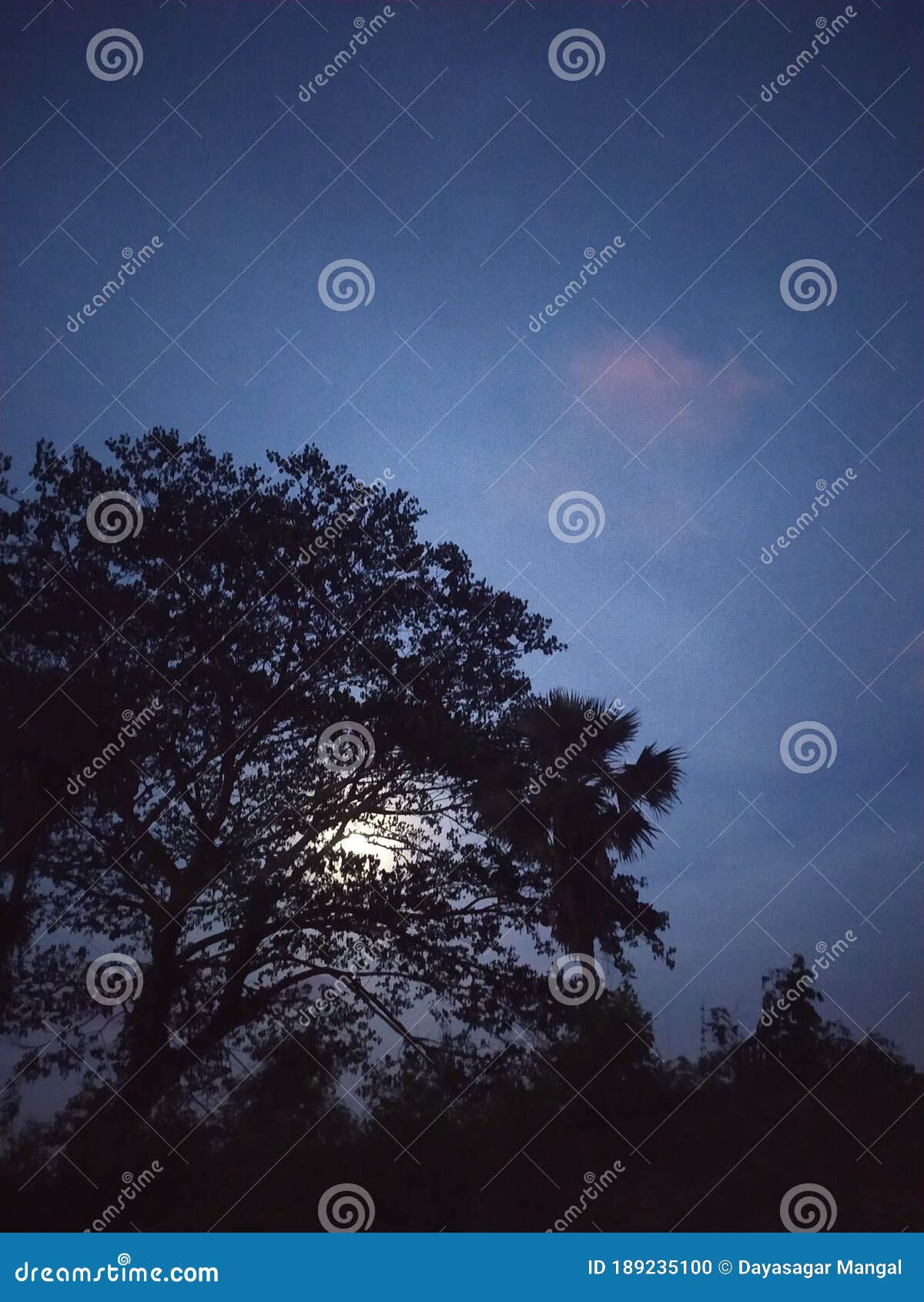The Amazing Natural View of Moon in Night. Stock Photo - Image of ...