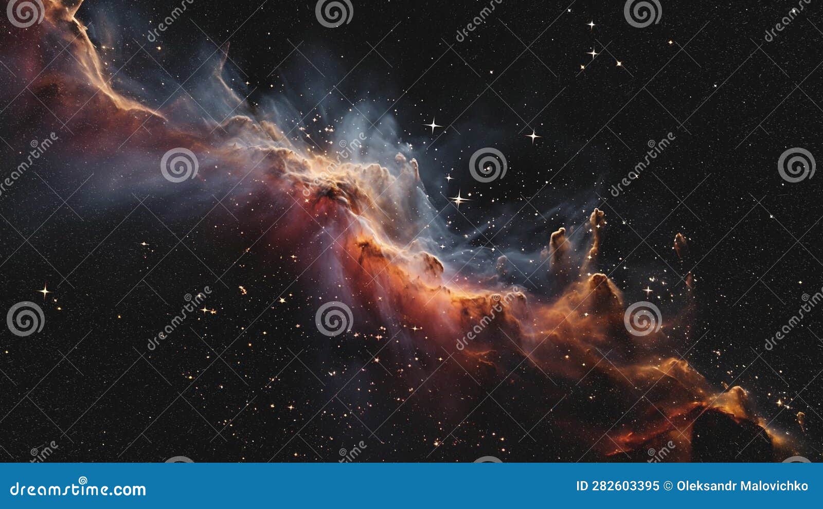 An Amazing Nebula that Was Formed after a Supernova Explosion. Stock ...