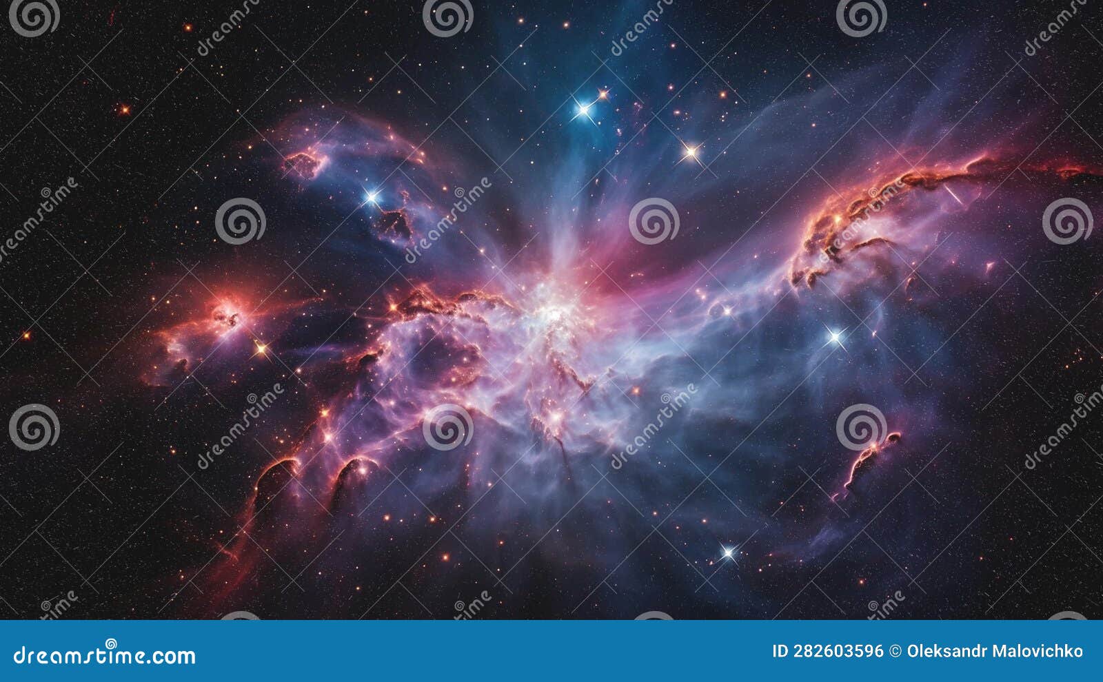 An Amazing Nebula that Was Formed after a Supernova Explosion. Stock ...