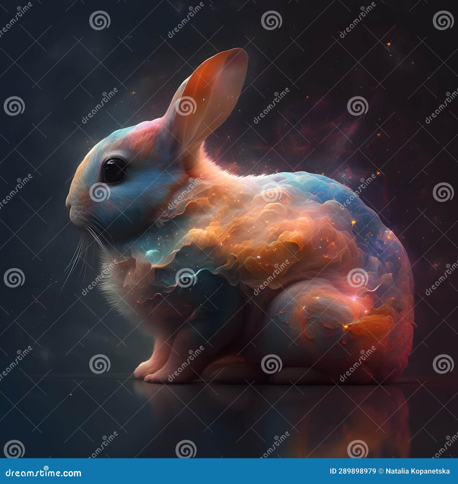 The Amazing Rabbit is Made of Colorful Space Dust and Galaxy Stars ...