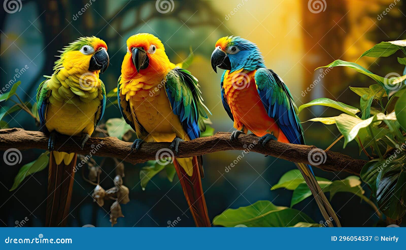 Amazing rainforest birds stock image. Image of beautiful - 296054337