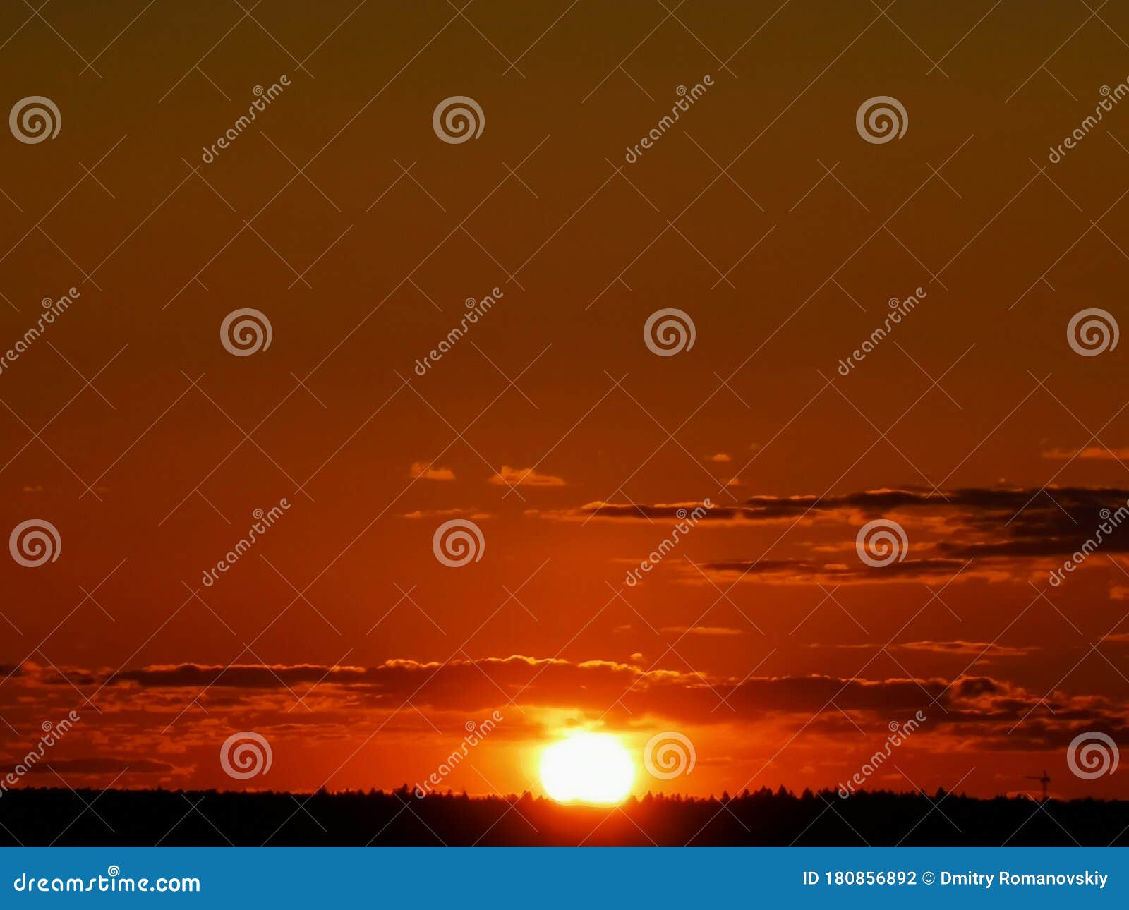 Amazing Red Sunset, Rare Clouds on the Sky, Krasnogorsk, Moscow, Russia ...