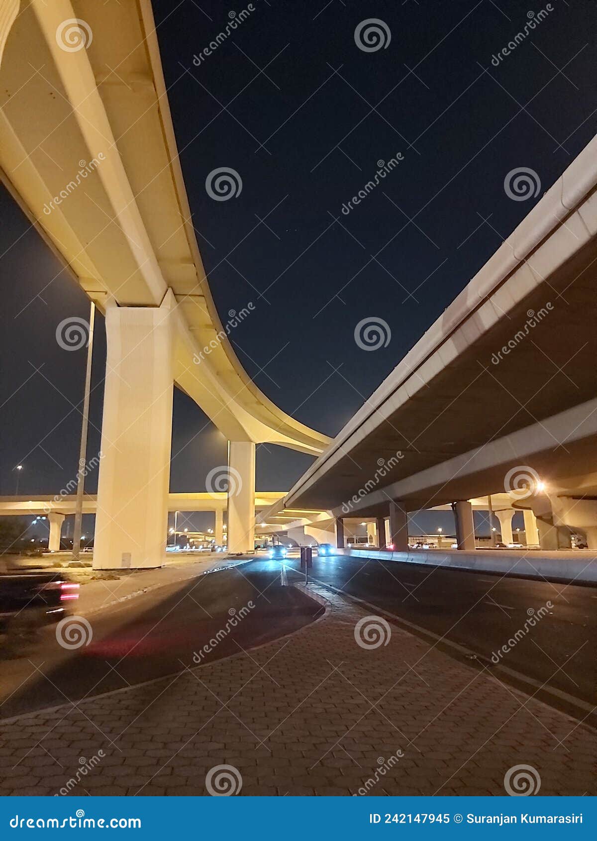 Amazing Road in Kuwait at Night Stock Image - Image of working, amazing ...