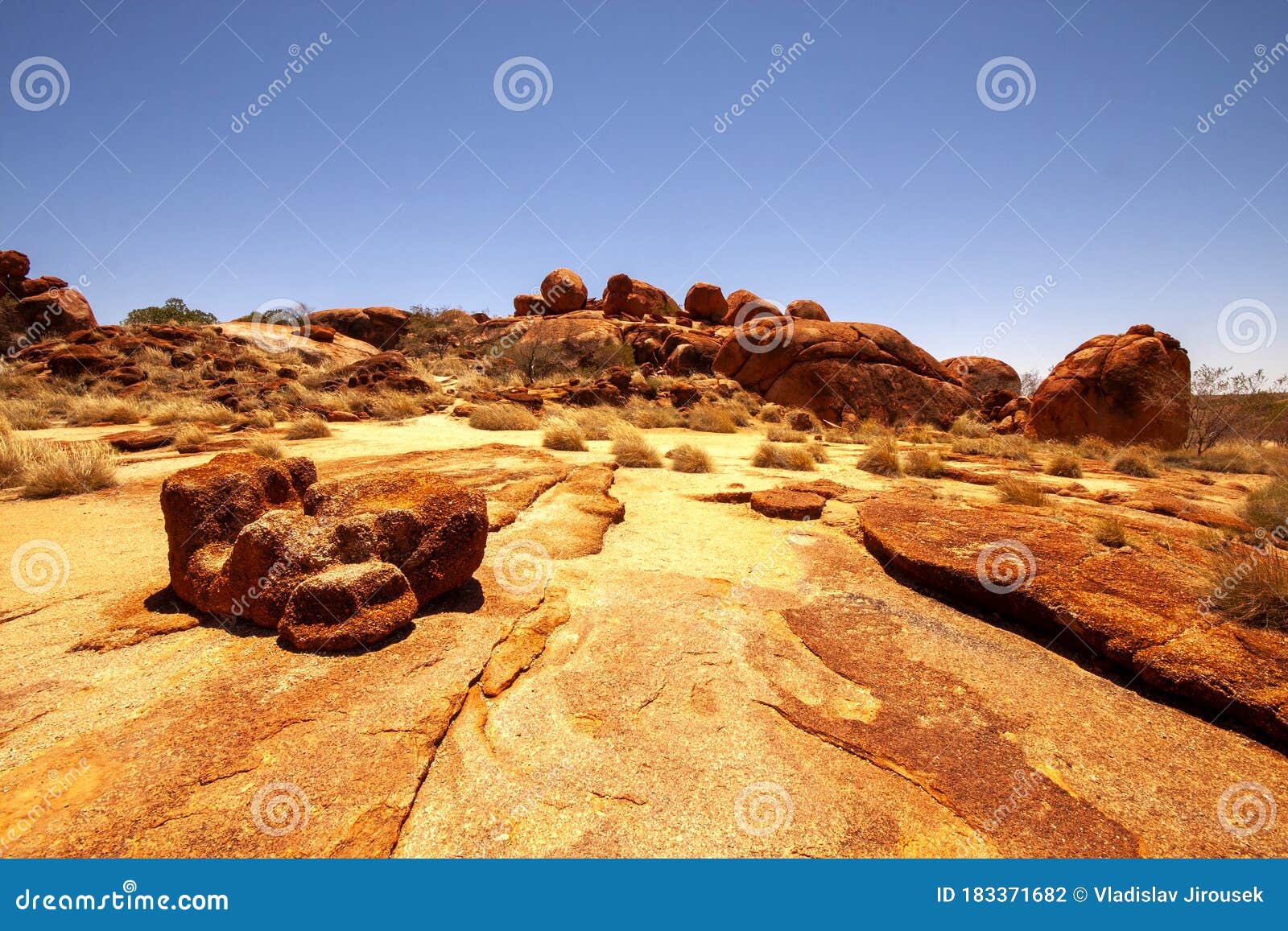 Amazing Rock Formations, Devils Marbles, Red Center, Australia Stock ...