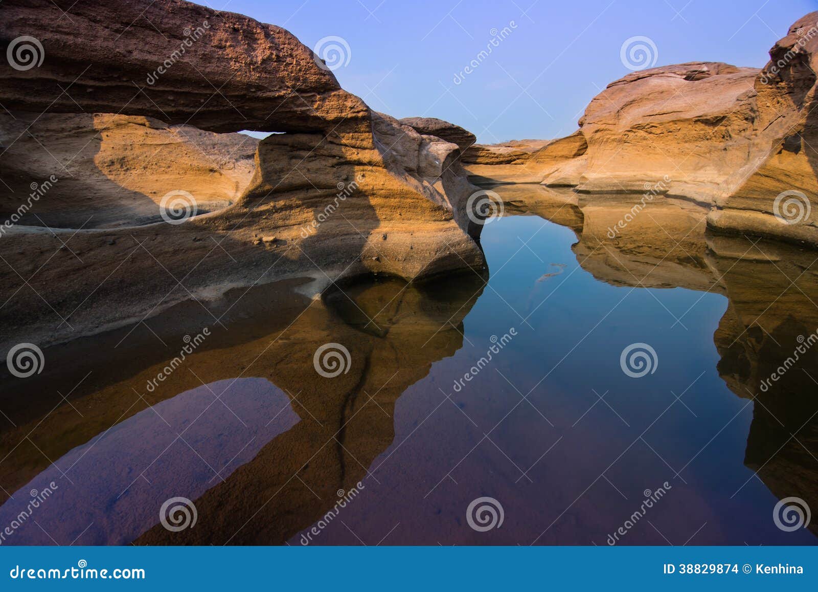 The Amazing of Rock in Mekong River Stock Photo - Image of mekong, blue ...