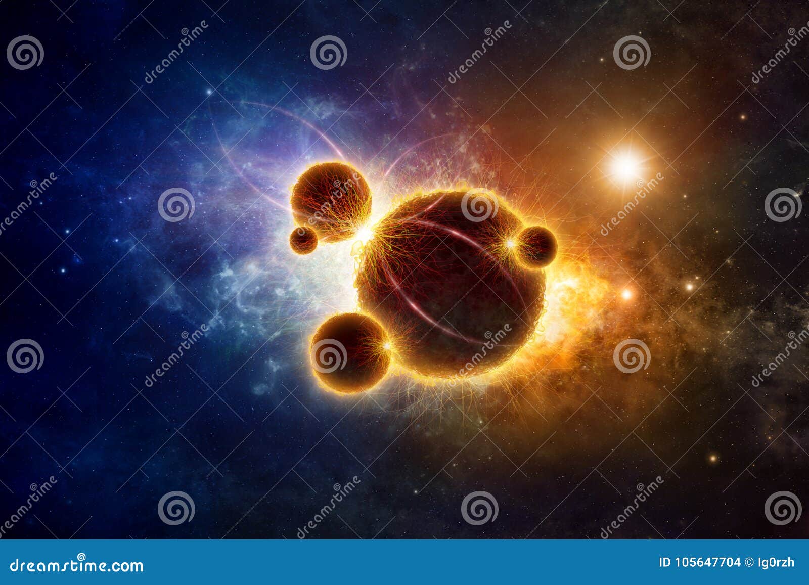 Supermassive Extraterrestrial Life Form in Outer Space Stock Photo ...